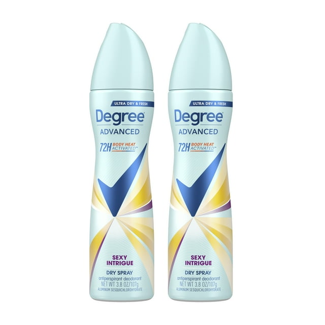 Degree Advanced Long Lasting Antiperspirant Deodorant Dry Spray Twin ...