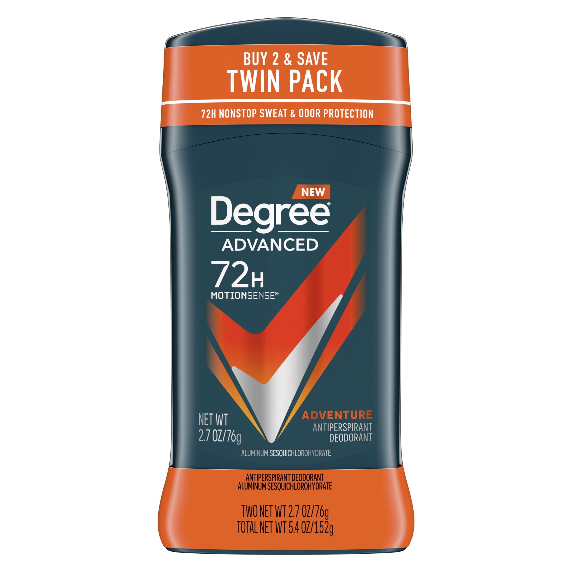 Degree Men Twin Stick Antiperspirant, Clean Adventure, 2.7 oz, 2 pack ...
