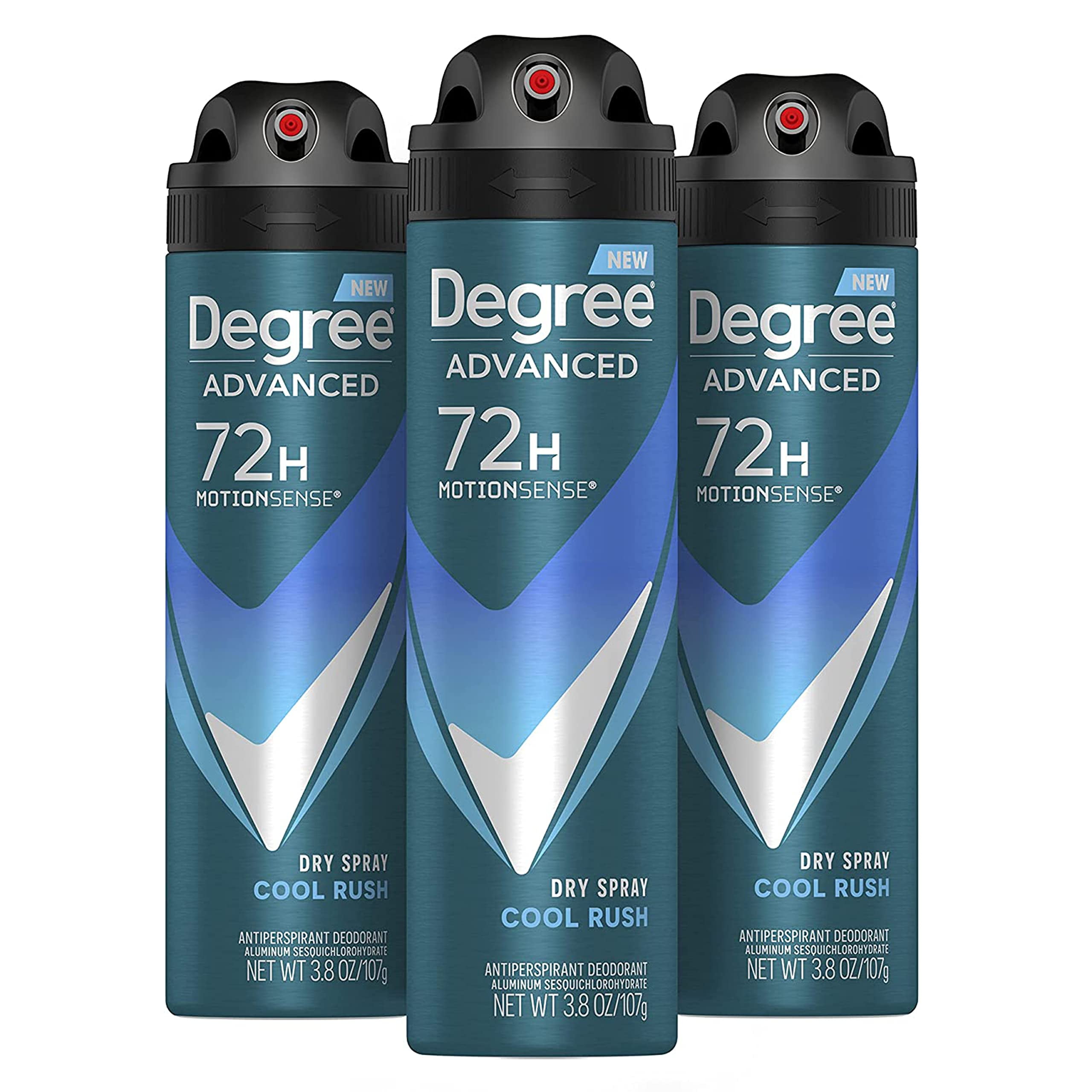 Degree Men Antiperspirant Deodorant Dry Spray Cool Rush 3 count ...
