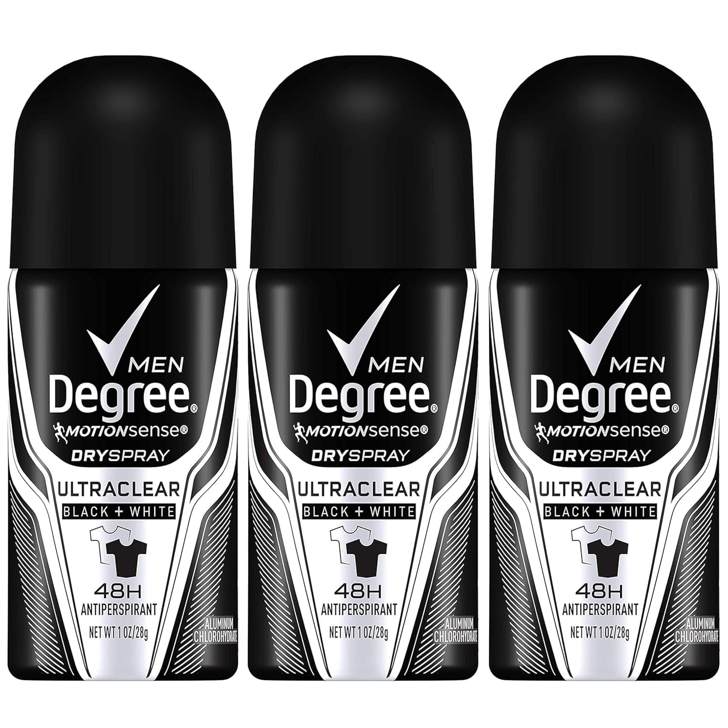 Degree Men Antiperspirant Deodorant Spray, 3 Pack, UltraClear Black ...