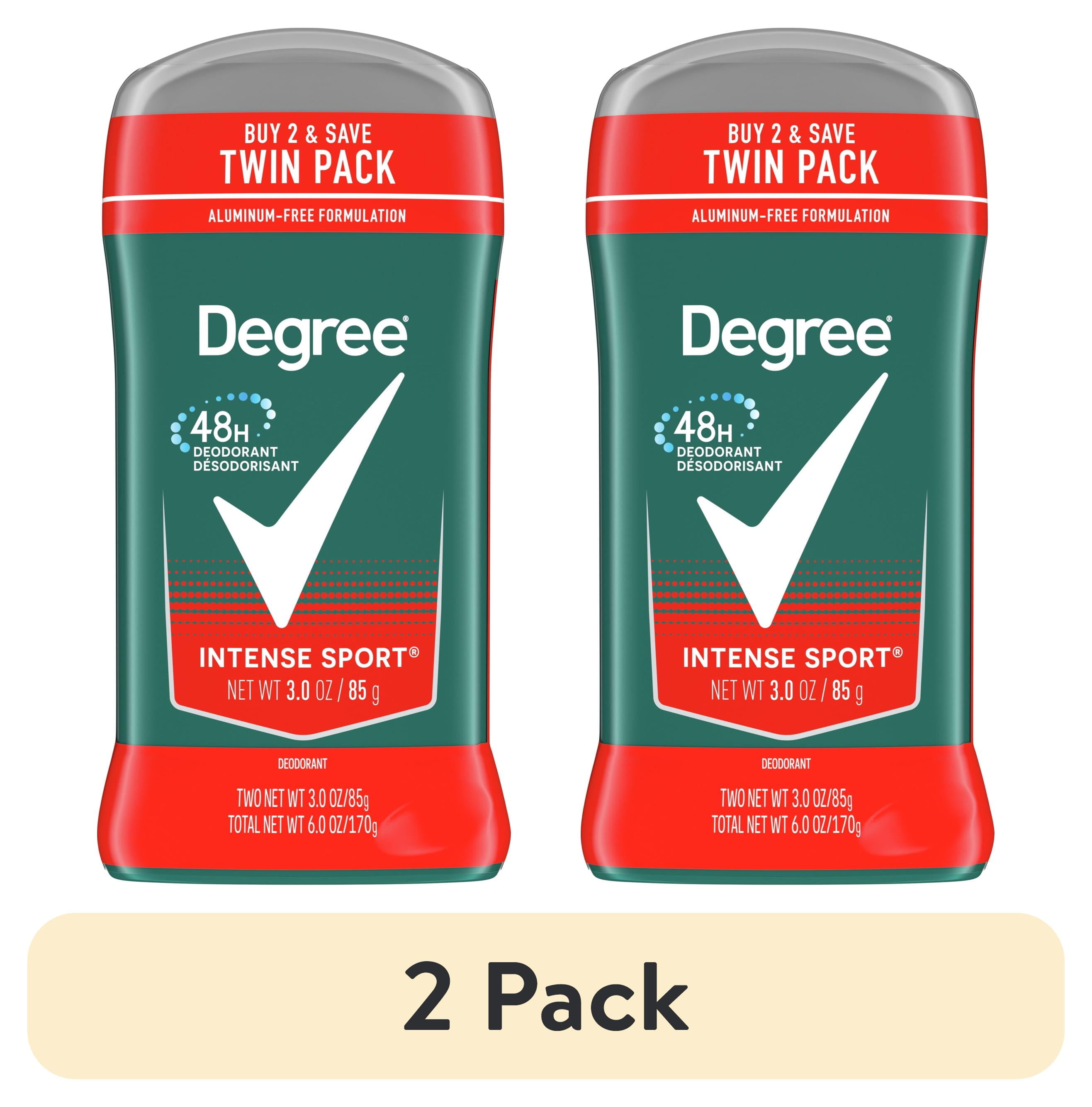 (2 pack) Degree Men Intense Sport 24H Deodorant, 3 oz, 2 count ...