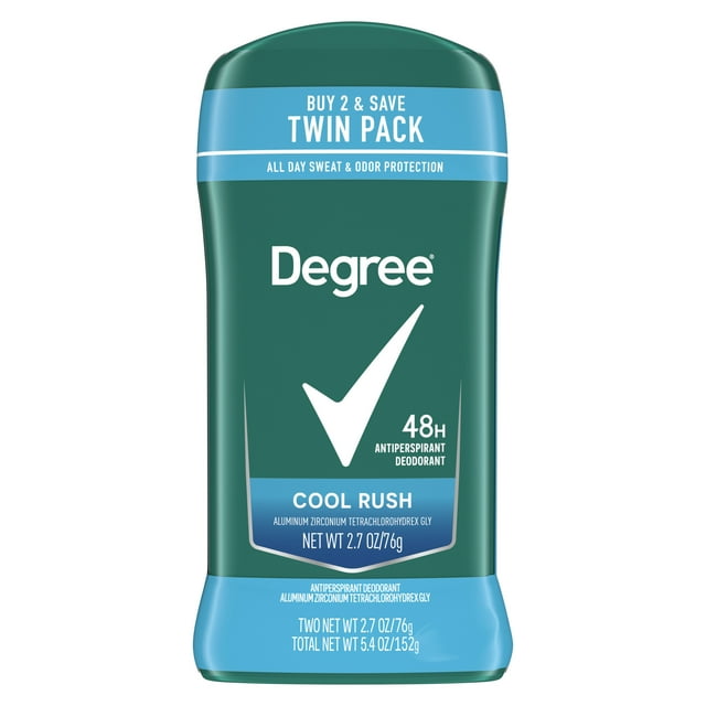 Degree Sport Deodorant Antiperspirant Stick Twin Pack, Cool Rush ...