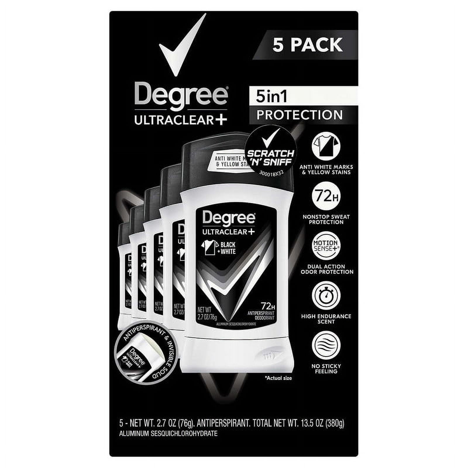 Degree Men UltraClear Antiperspirant Deodorant, Black + White, 72H ...