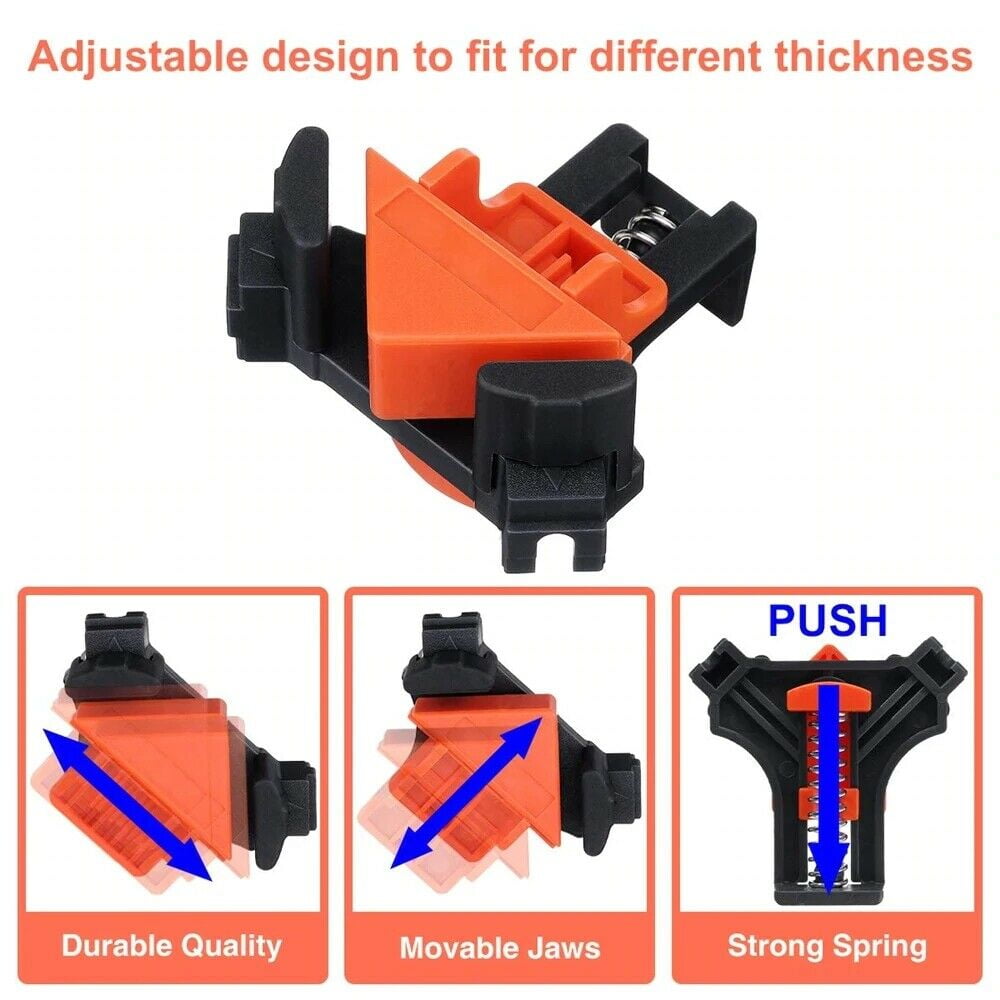 Degree Right Angle Clip Clamps Corner Holders Woodworking Hand Tools ...
