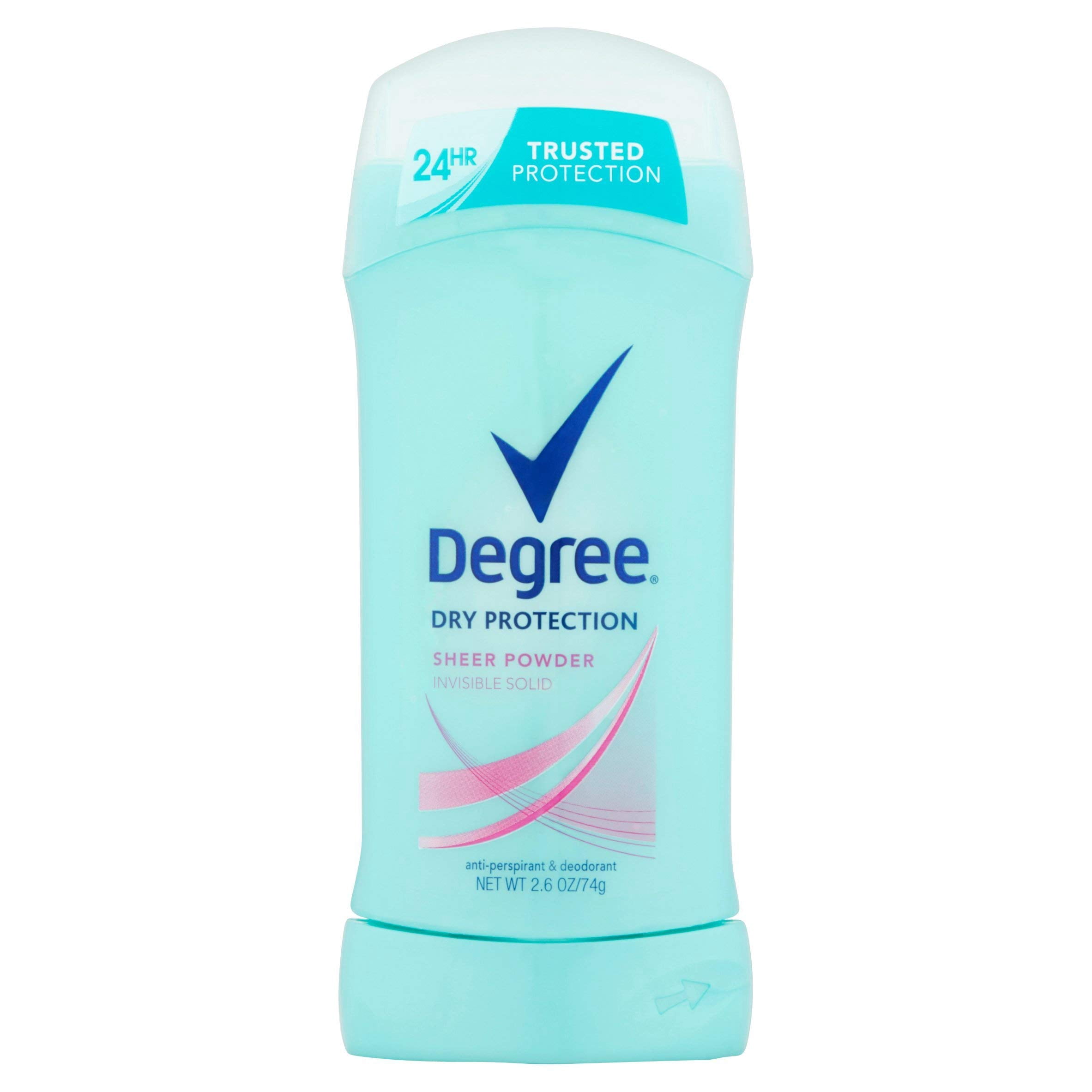 Degree Sheer Powder Antiperspirant Deodorant Stick, 2.6 Oz (Pack Of 5 ...