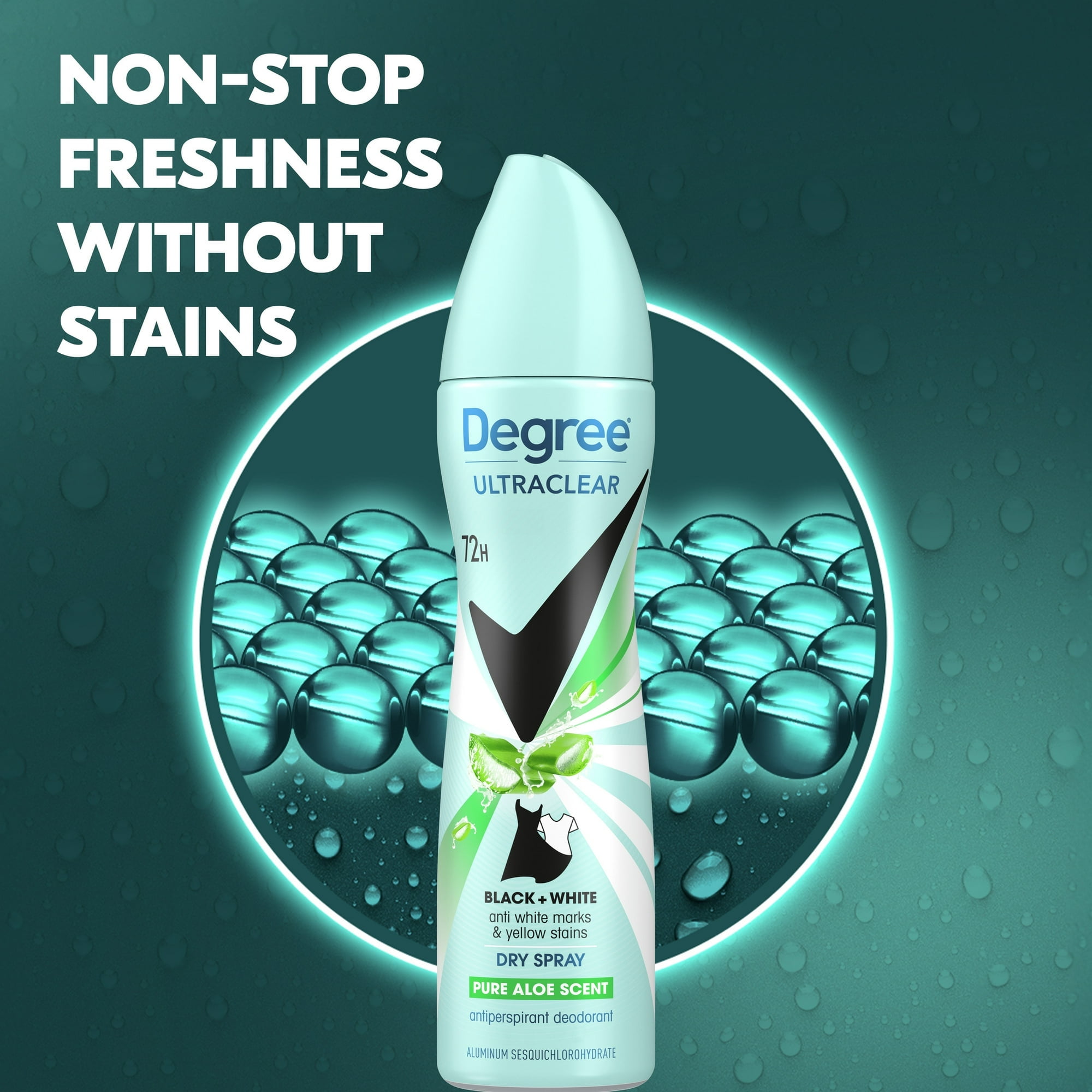 Degree Ultra Clear Antiperspirant Deodorant Spray for Women Aloe Anti ...