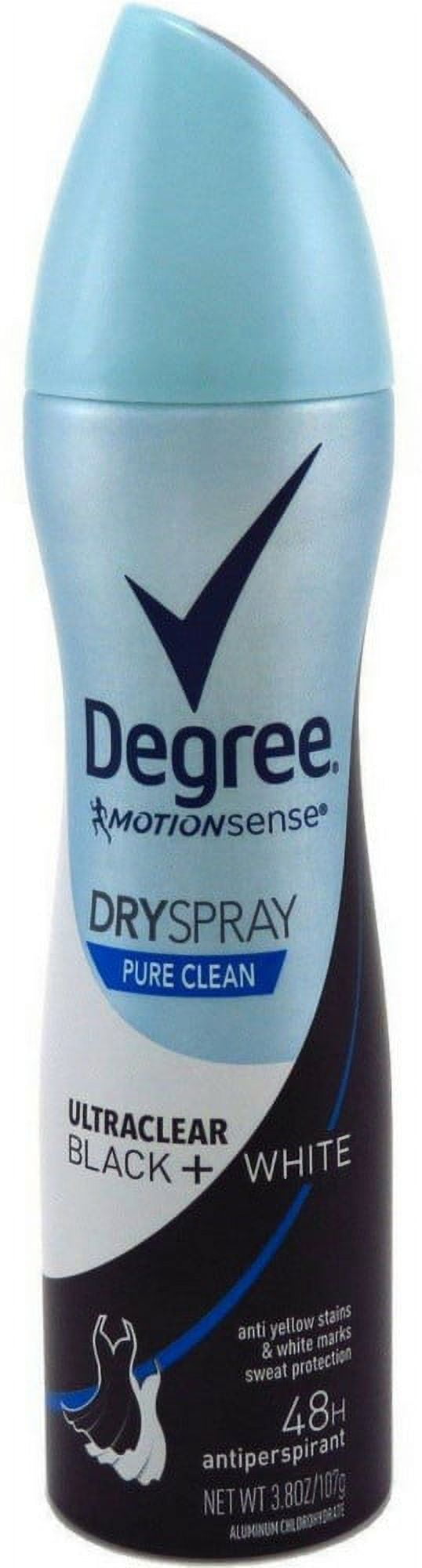 Degree UltraClear Black+White Pure Clean Dry Spray Antiperspirant ...