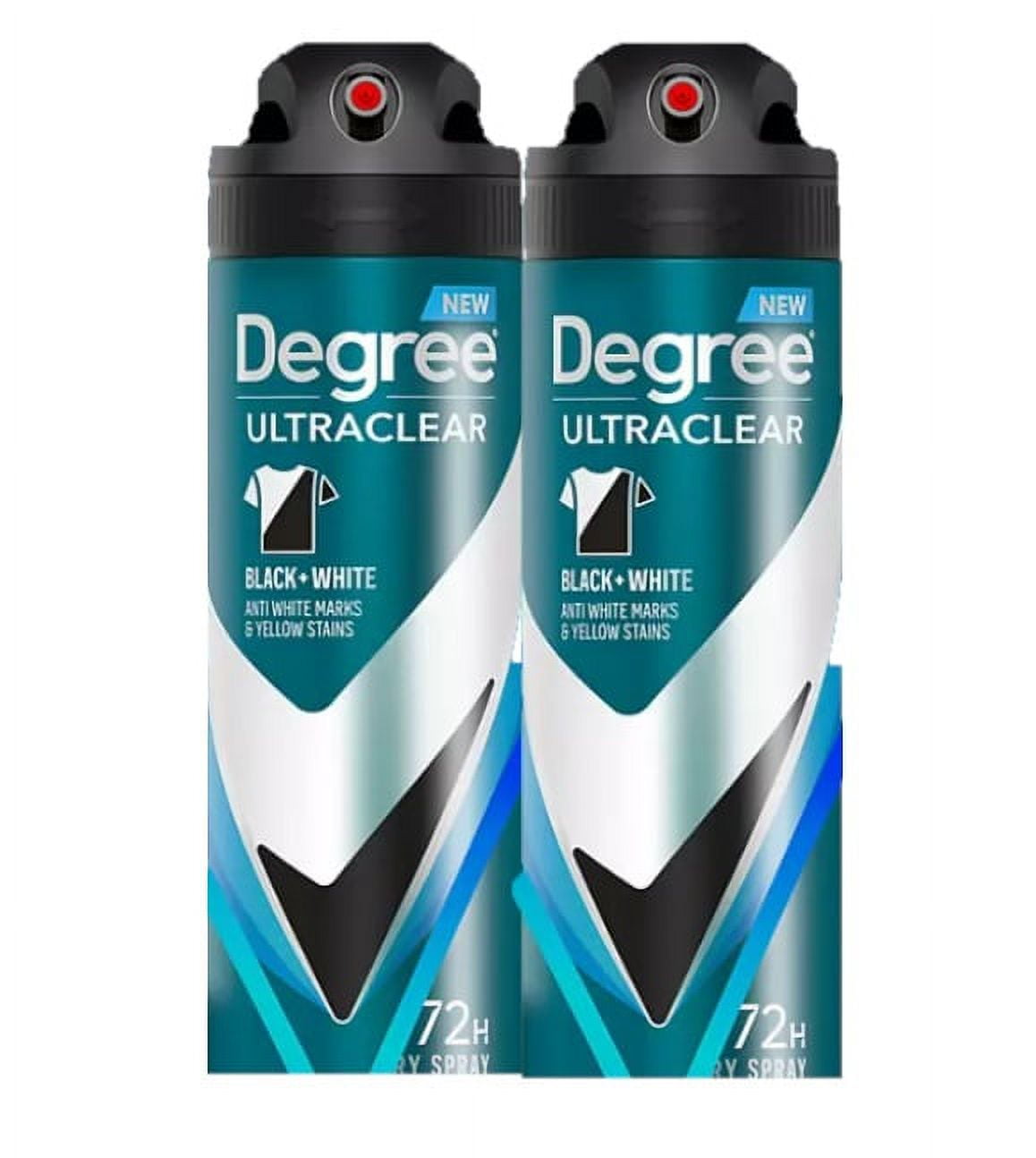 Degree Ultraclear Men Antiperspirant Dry Spray, Black and White, 3.8 oz ...