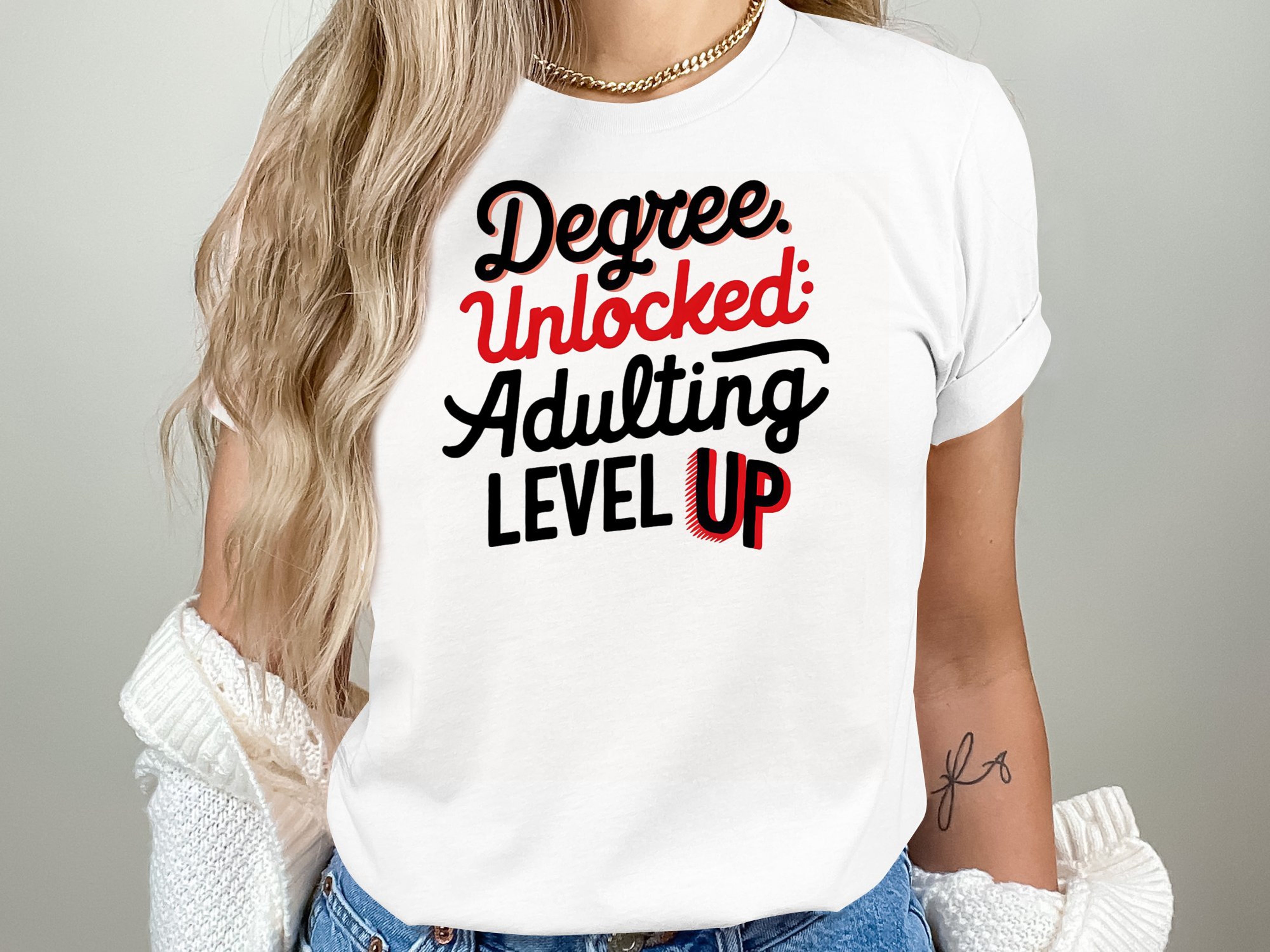 Degree Unlocked Adulting Level Up T-Shirt, Graduation Gifts Shirt ...