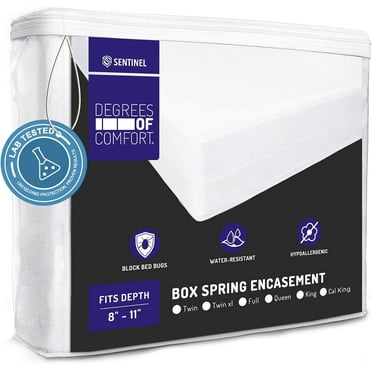 Twin Size Mattress or Box Spring Encasement (8"-11" Depth) Waterproof ...