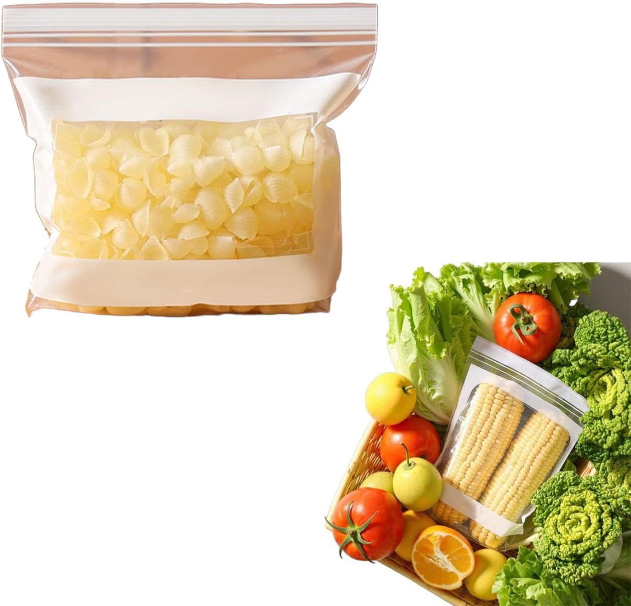 Dehorss Food Grade Fresh-Keeping Bags, Reusable Leakproof Food Storage ...