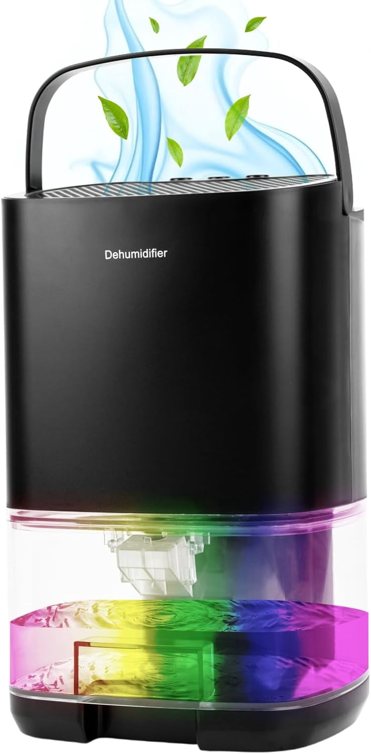 Dehumidifier , 35 OZ Water Tank (300 sq. ft), Small for Basement with ...
