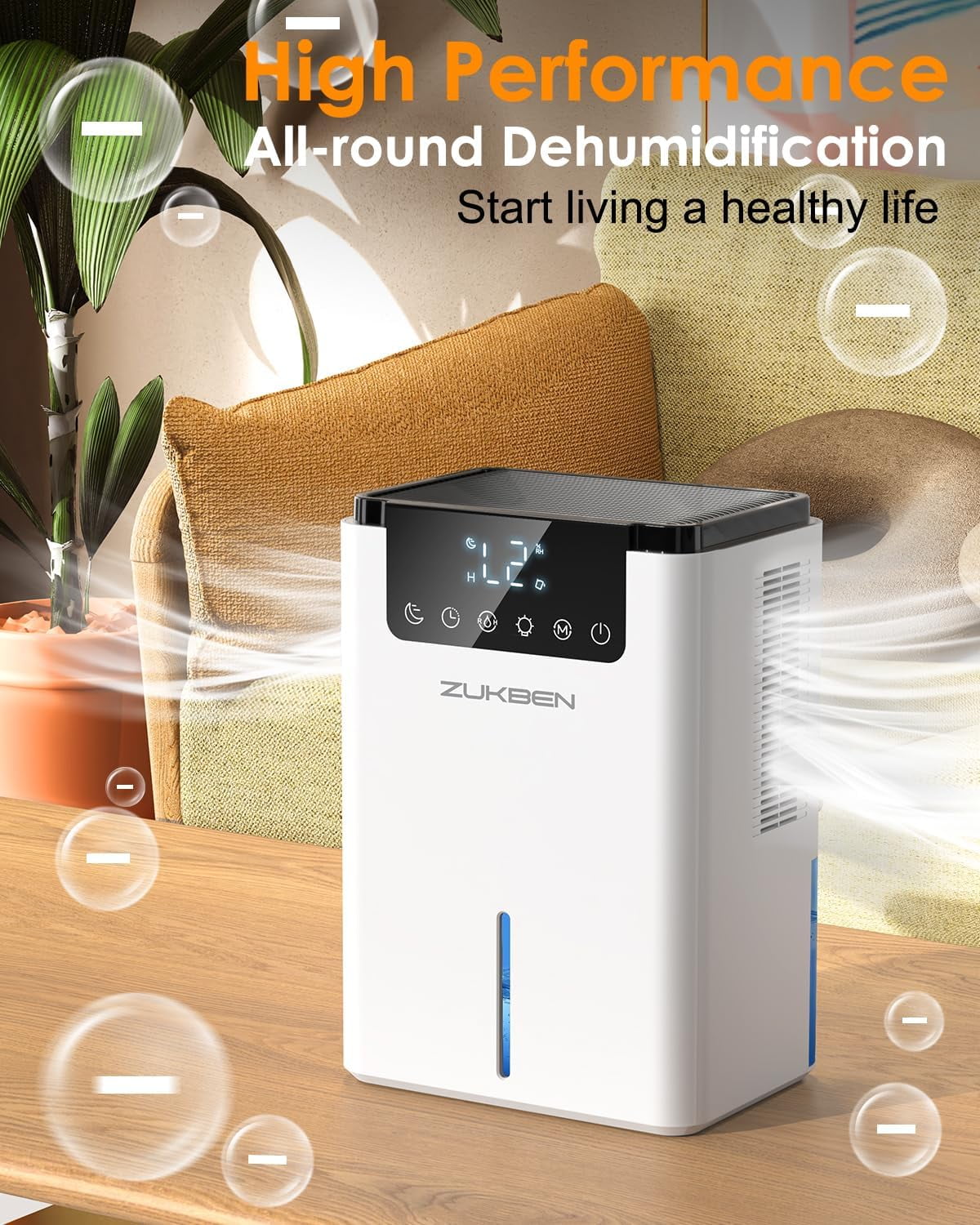 Dehumidifier,75 OZ Quiet Dehumidifier for Home Bedroom Bathroom RV ...