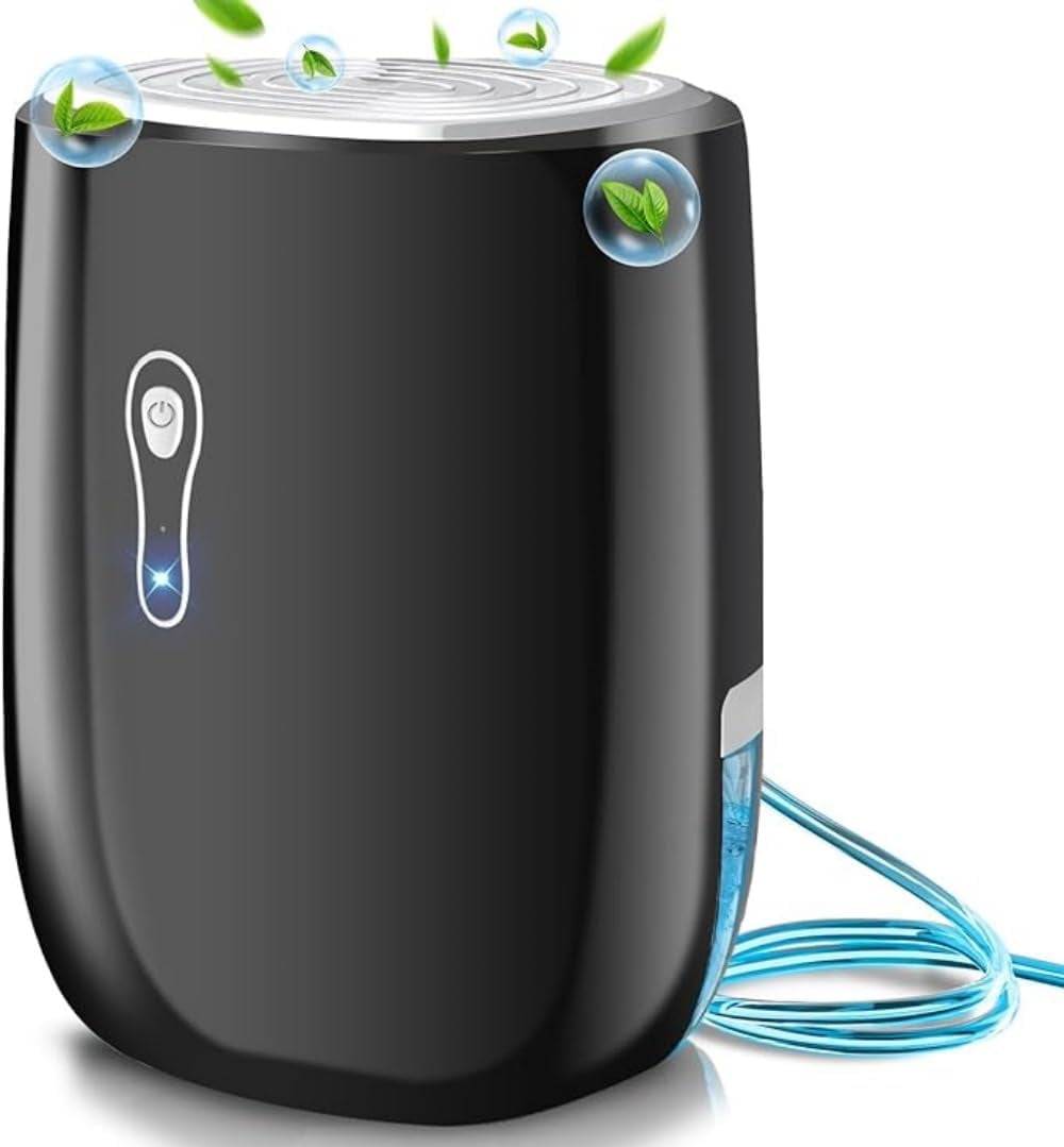 Dehumidifier with drain hose,Ultra-Quiet Small Dehumidifier with Drain ...