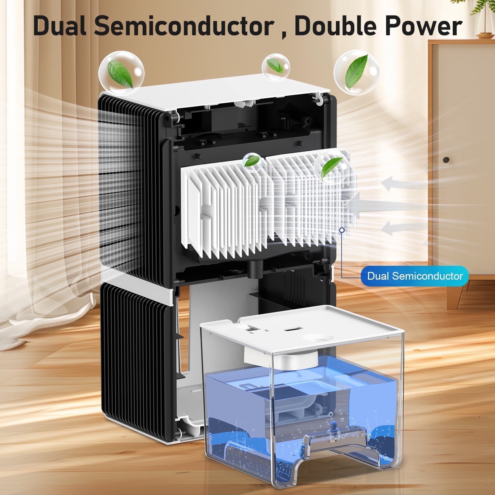 Dehumidifiers for Home, 62 OZ Dehumidifier for Room with Auto Shut Off ...