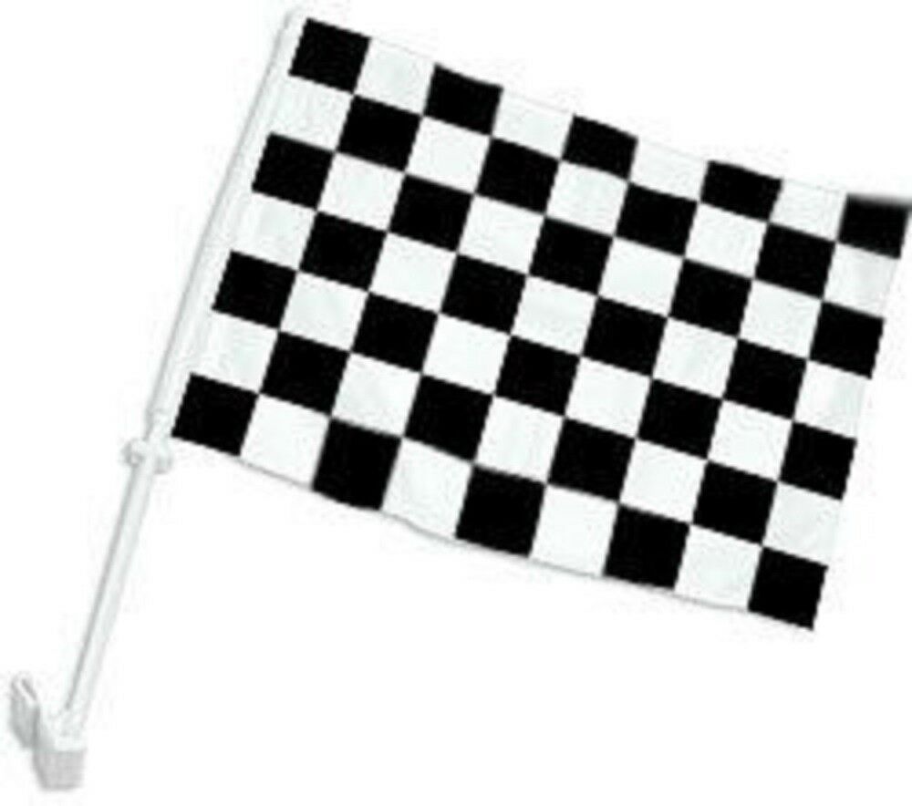 (2 Pack) 12x15 Checkered Black White 2ply Car Window Vehicle 12"x15 ...