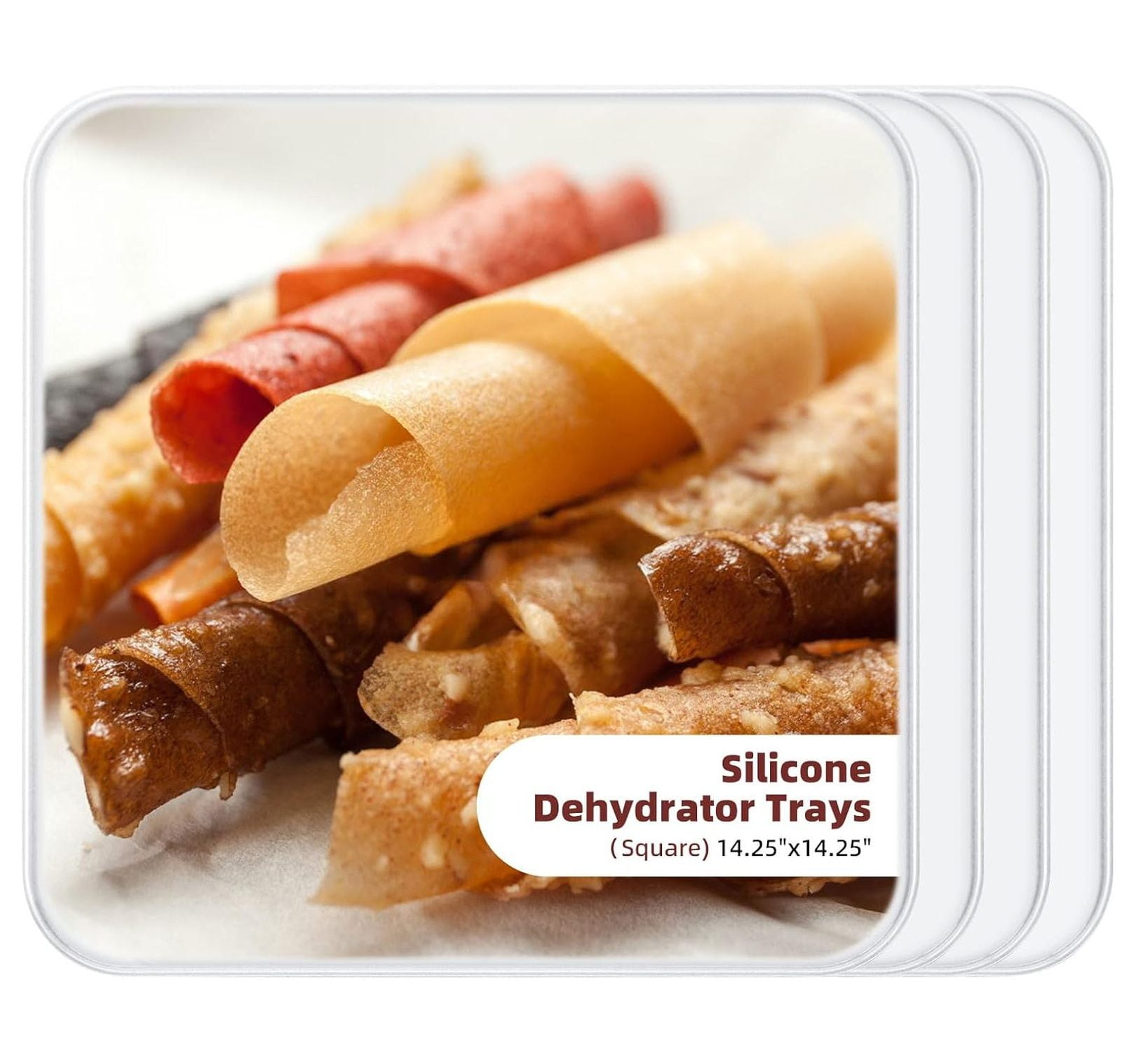 Dehydrator Fruit Roll Trays, [4 Pack] 14x 14inch Fruit Leather Sheet ...