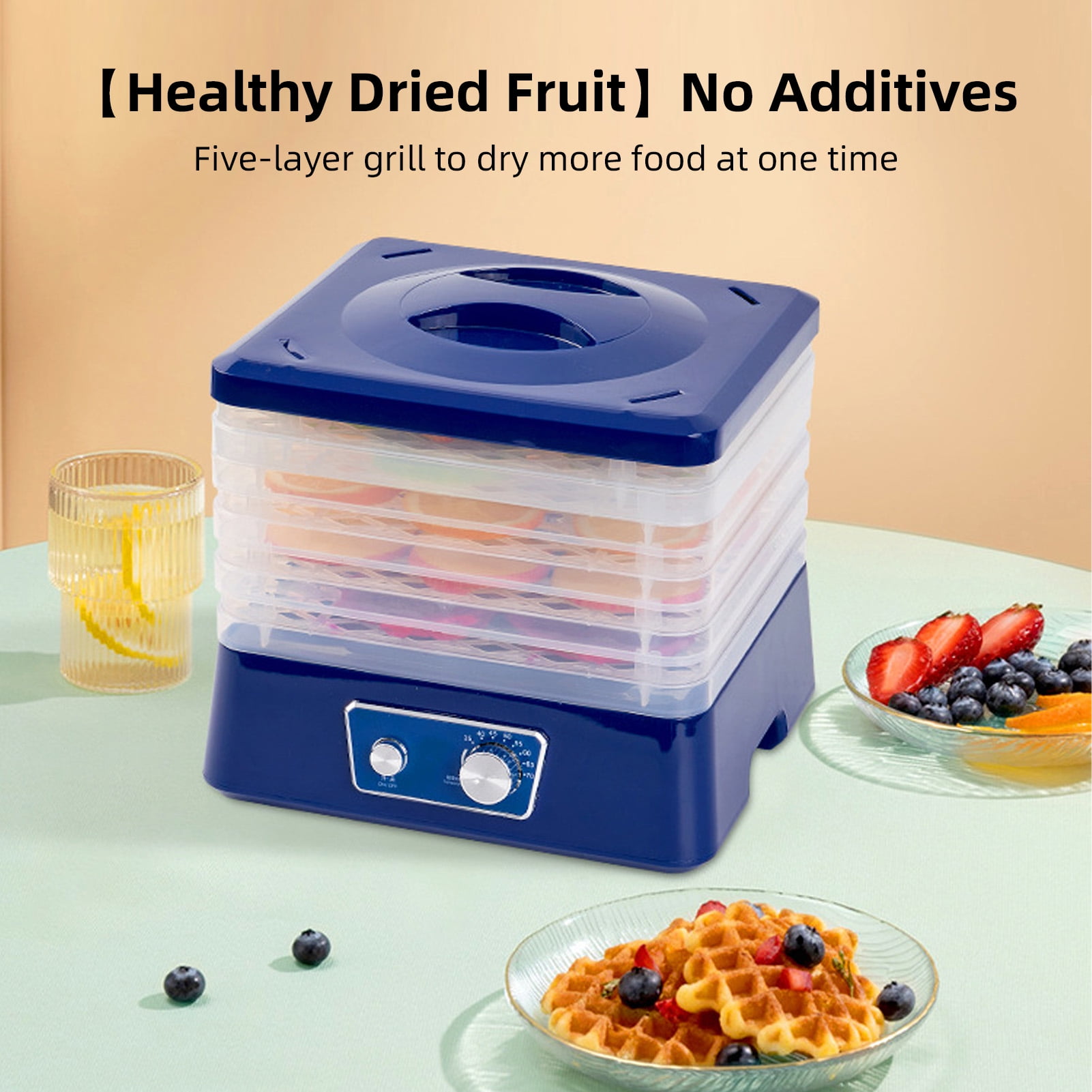 Dehydrators for Food and Jerky with 5 Drying Racks 95-158℉ 8 Gears ...