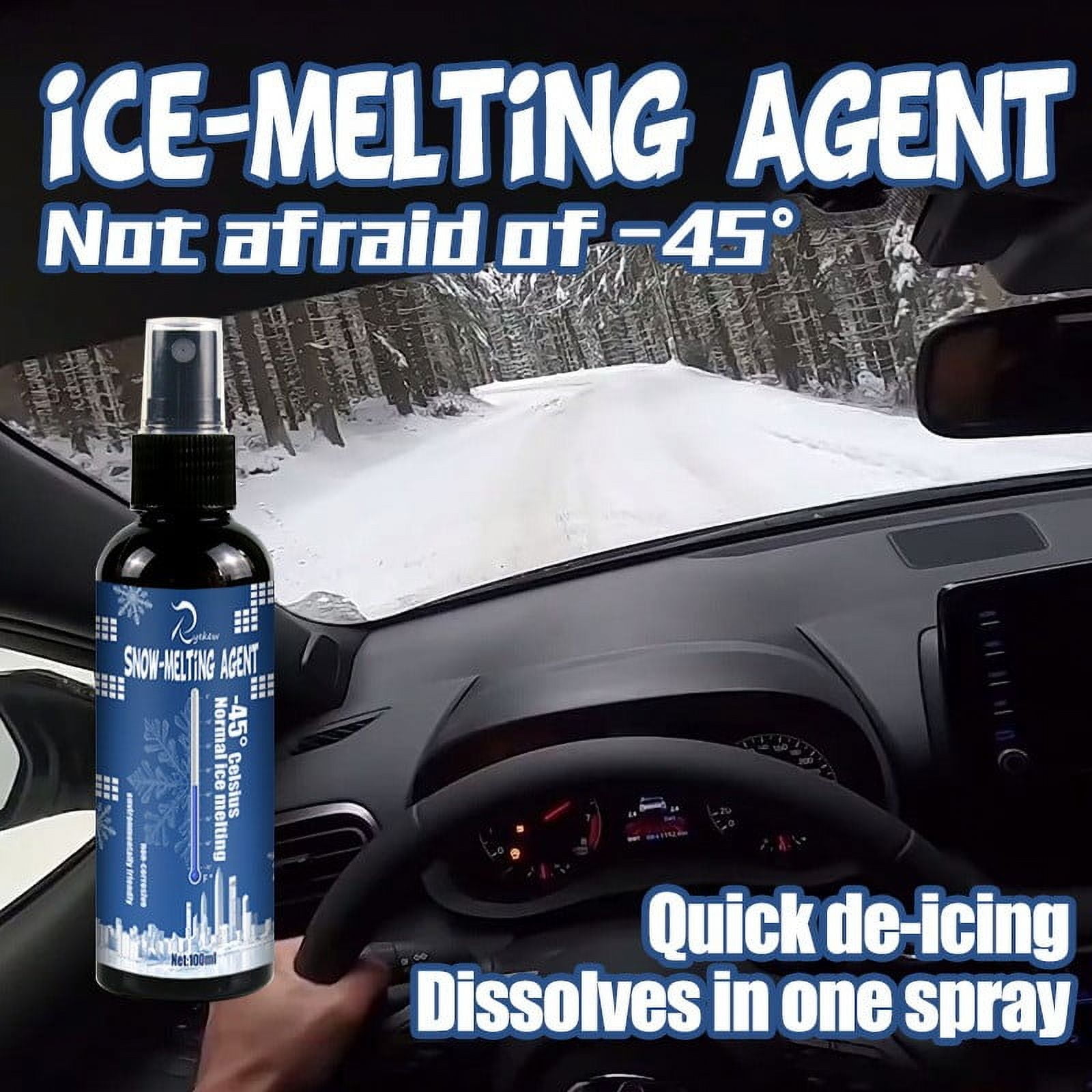 Deicer Windshield Washer Fluid Defrosting DeIcer Spray, Car Windshield ...