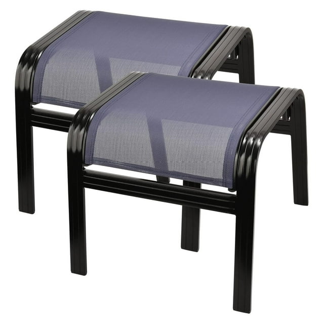 Deiguifei Outdoor Footstools Patio Ottoman All Weather Aluminum Indoor ...
