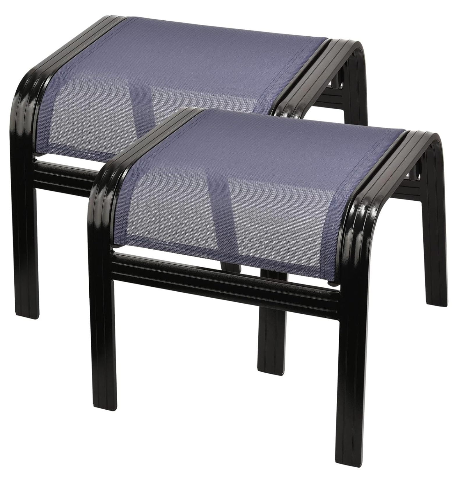 Deiguifei Outdoor Footstools Patio Ottoman All Weather Aluminum Indoor ...