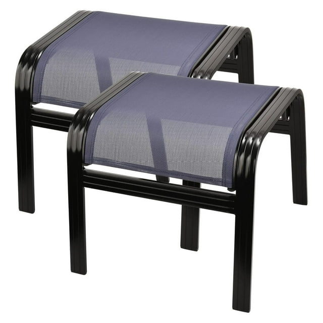 Deiguifei Outdoor Footstools Patio Ottoman All Weather Aluminum Indoor ...