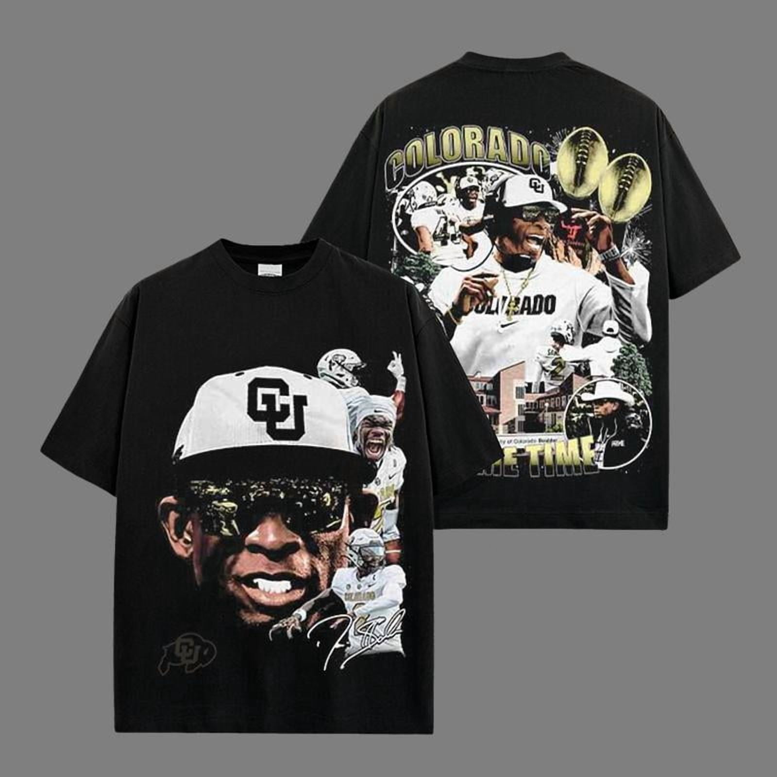 Deion Sanders - Prime Time Premium Acid Washed 100% Cotton T-Shirt ...