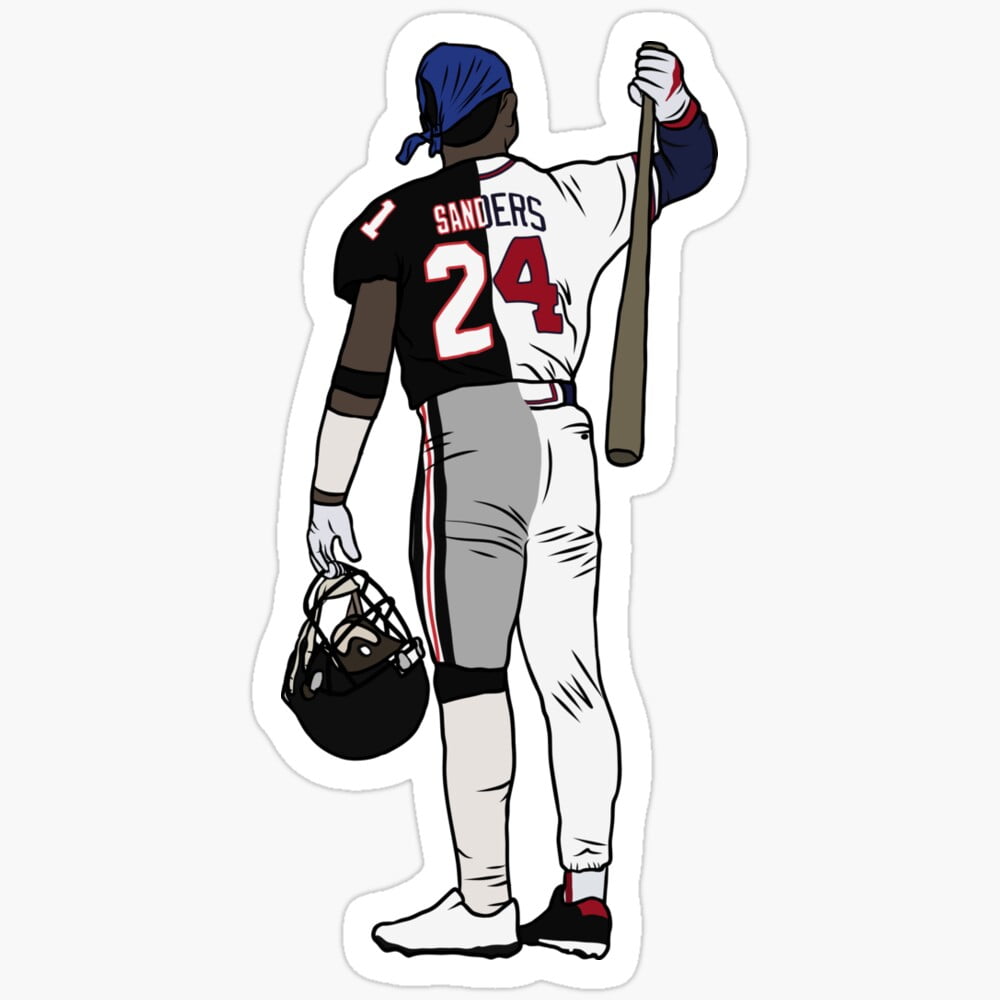 Deion Sanders Two Sport Athlete Sticker Baseball Sticker, Football ...