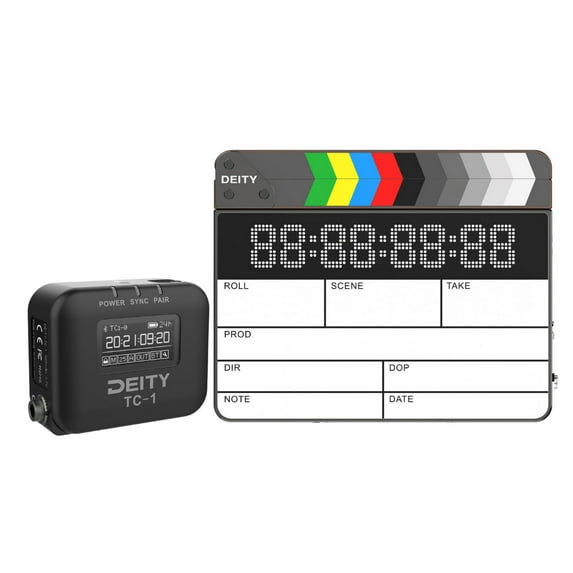 Deity TC-SL1 Wireless Bluetooth Timecode Smart Clapper Slate with Wooden Clapper Bundle with ...