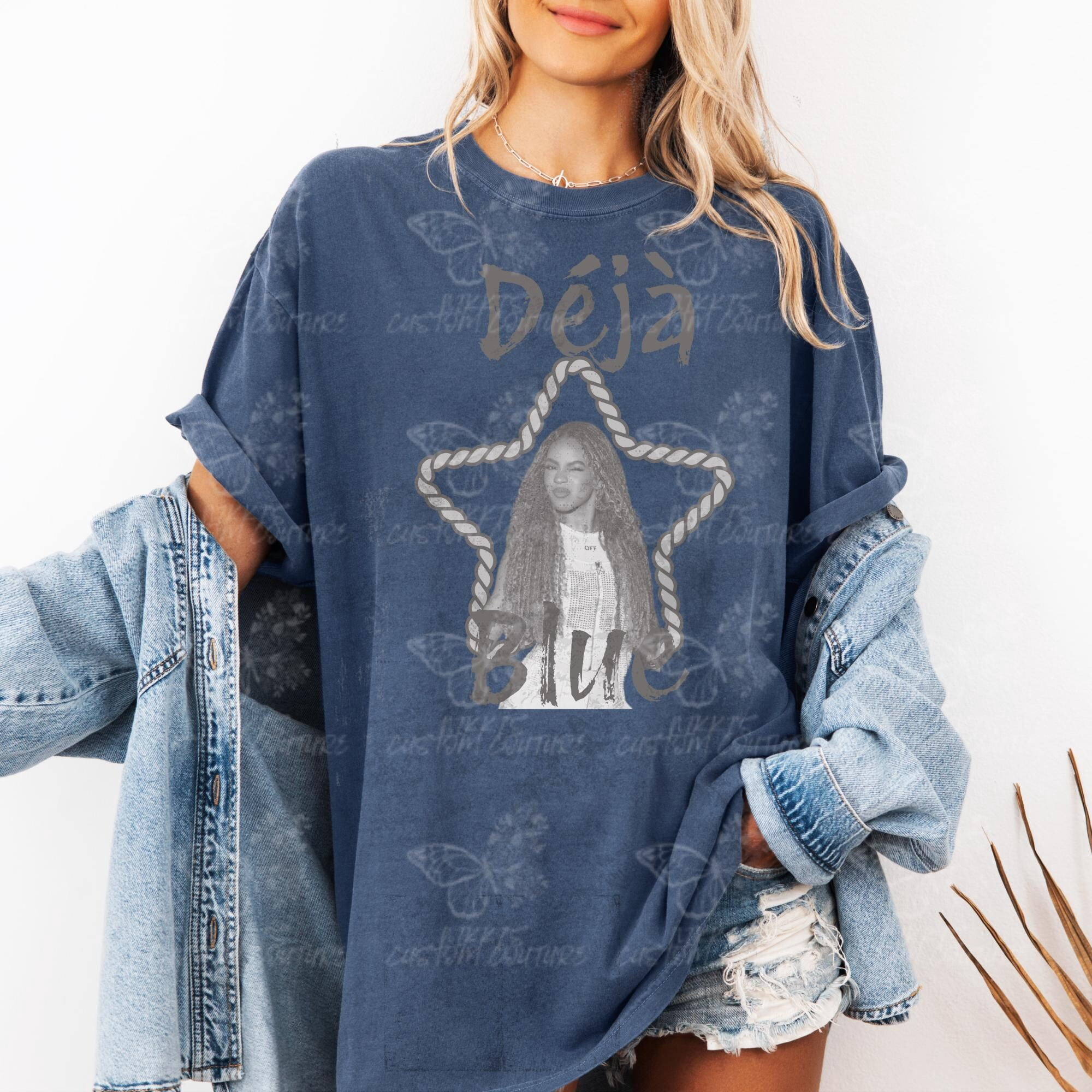 Deja Blue Cowboy Carter Tee Manager Blue Shirt Cowboy Carter Tour ...