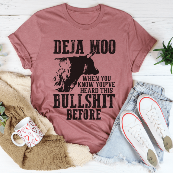 Deja Moo Tee Peachy Sunday T-Shirt - Walmart.com