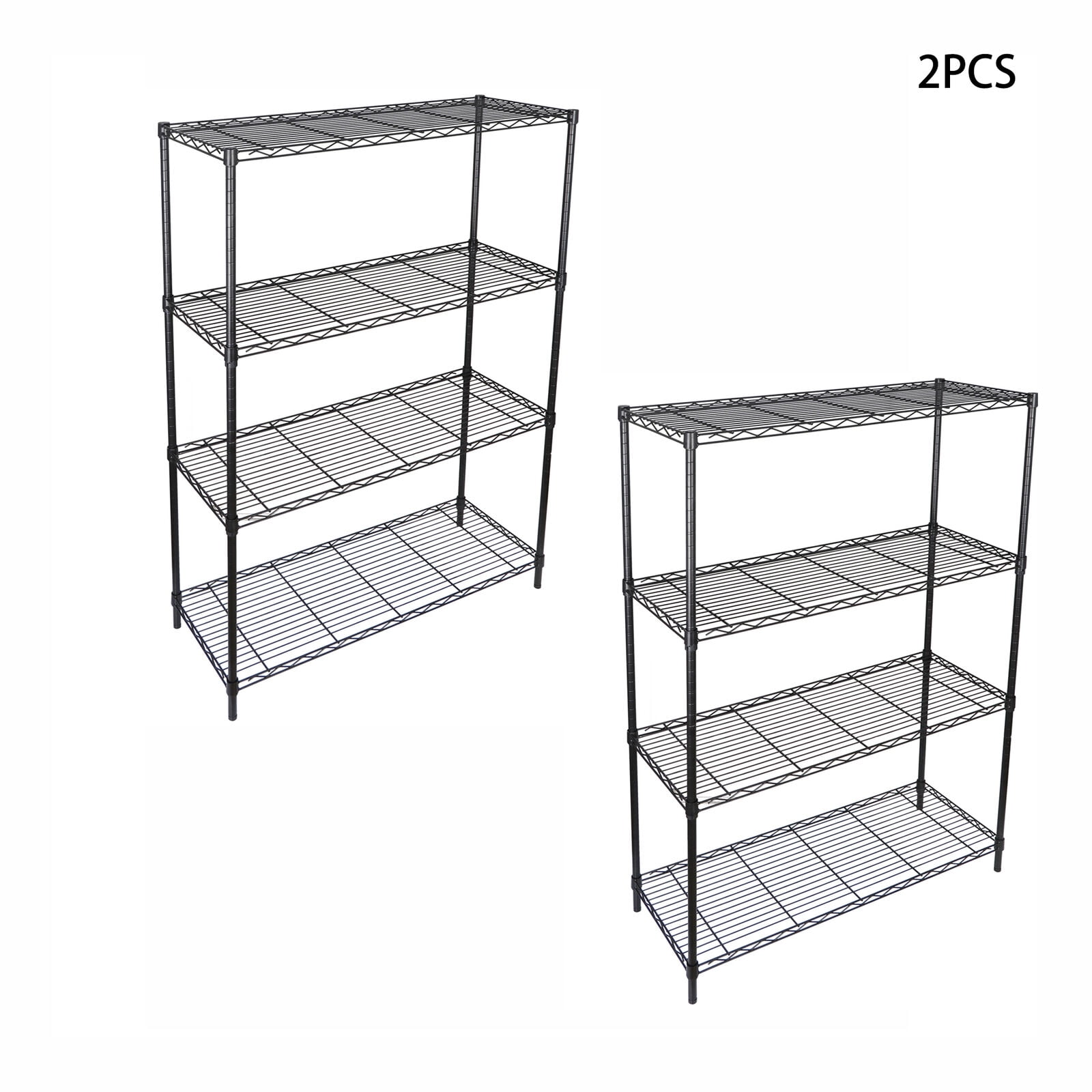 Dejiavue Black 4-Shelf Heavy Duty Storage Wire Shelving Unit for ...