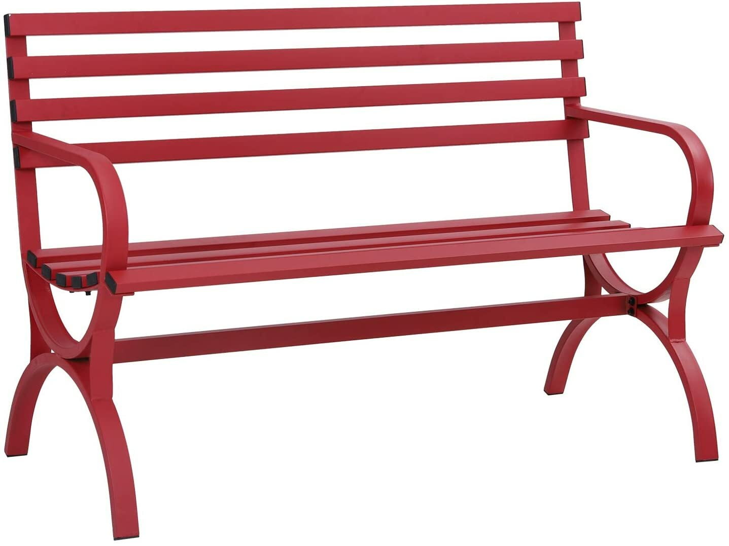 Dejiavue Outdoor Garden Bench Patio Long Chair With Backrest Armrest ...