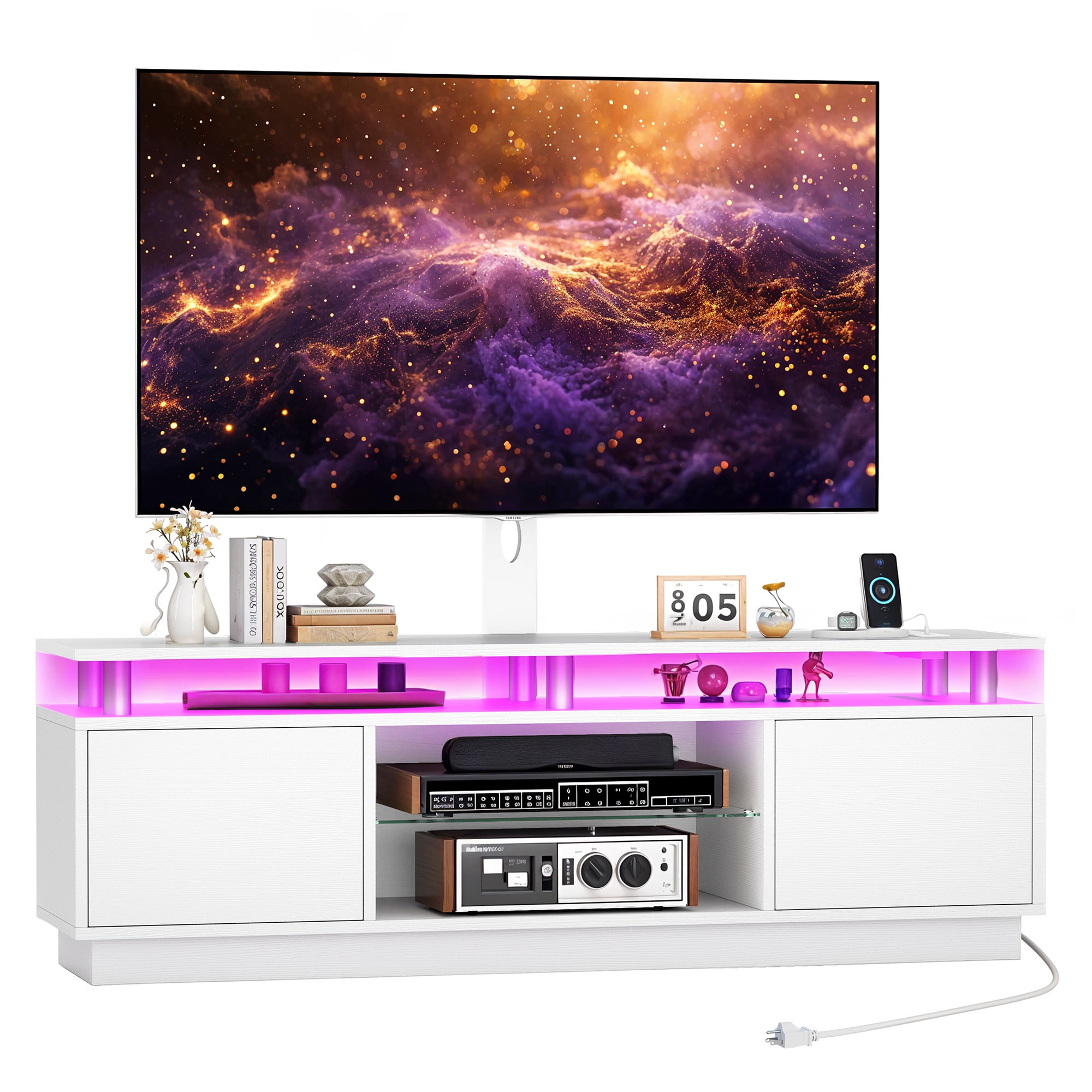Dejiavue TV Stand for Living Room with Mount & Power Outlet, TV Stand ...