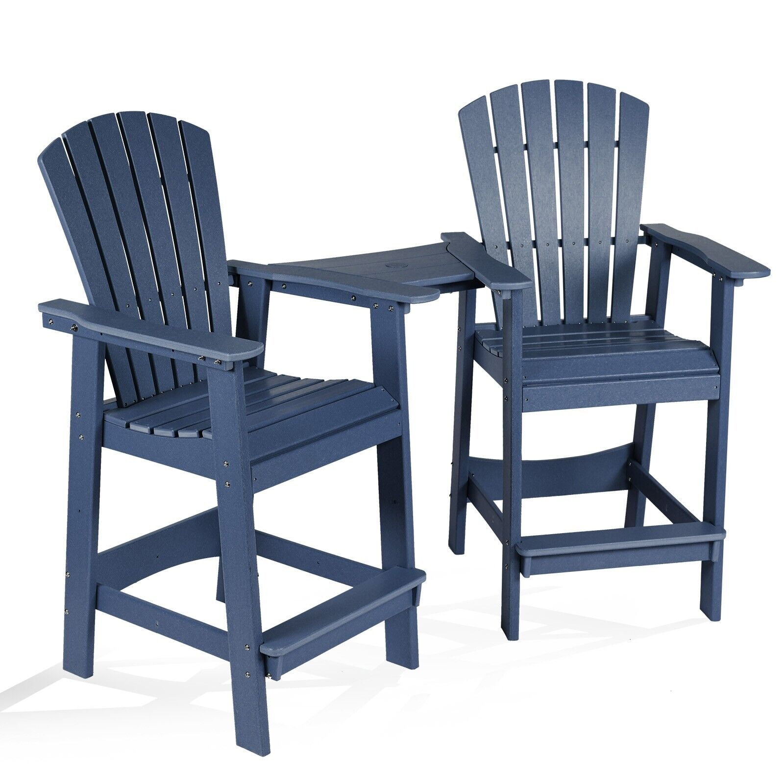 Dejiavue Tall Adirondack Chair - HDPE Outdoor Furniture - Poly ...