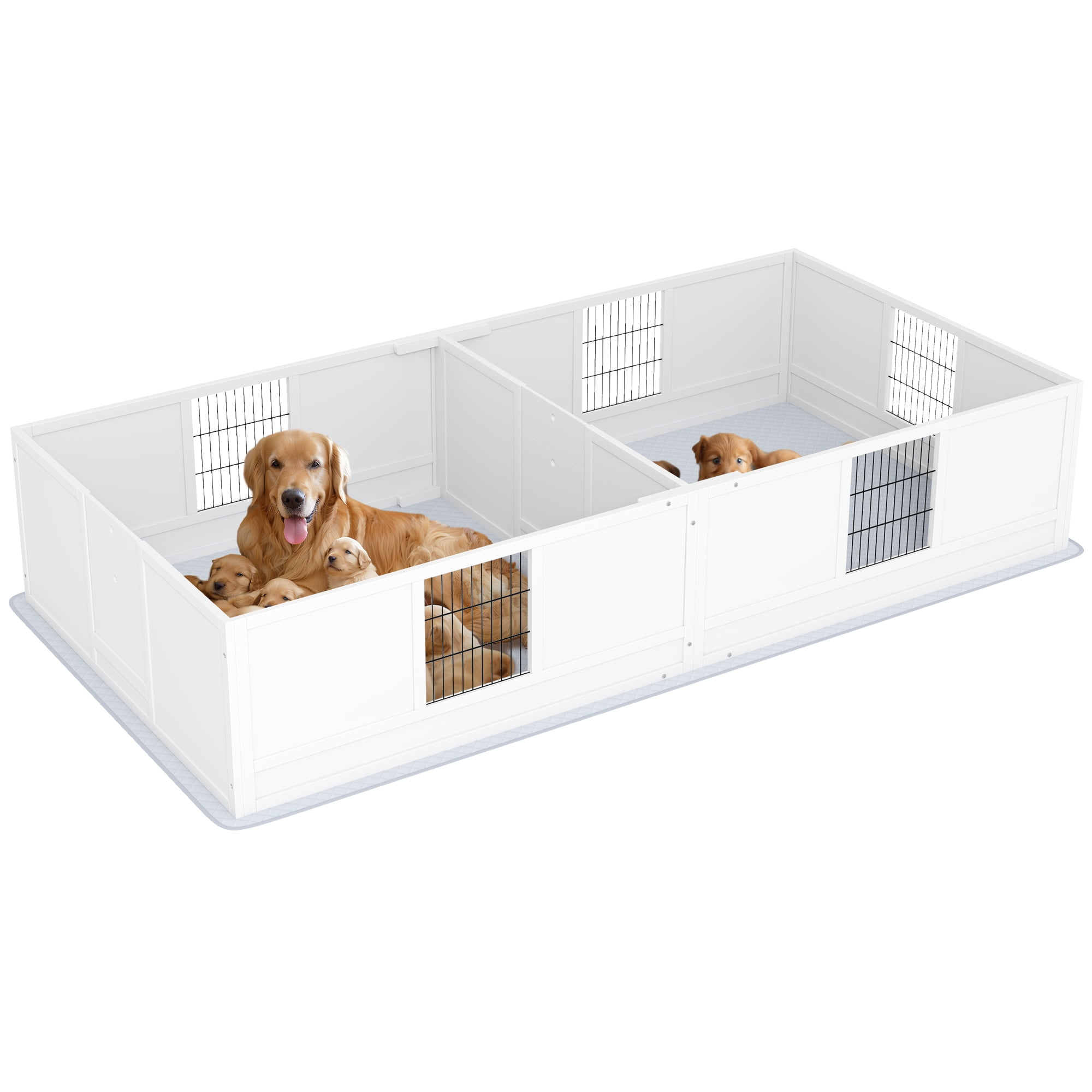 Dejiavue Whelping Box for Dogs and Puppies, Dog Whelping Box with ...