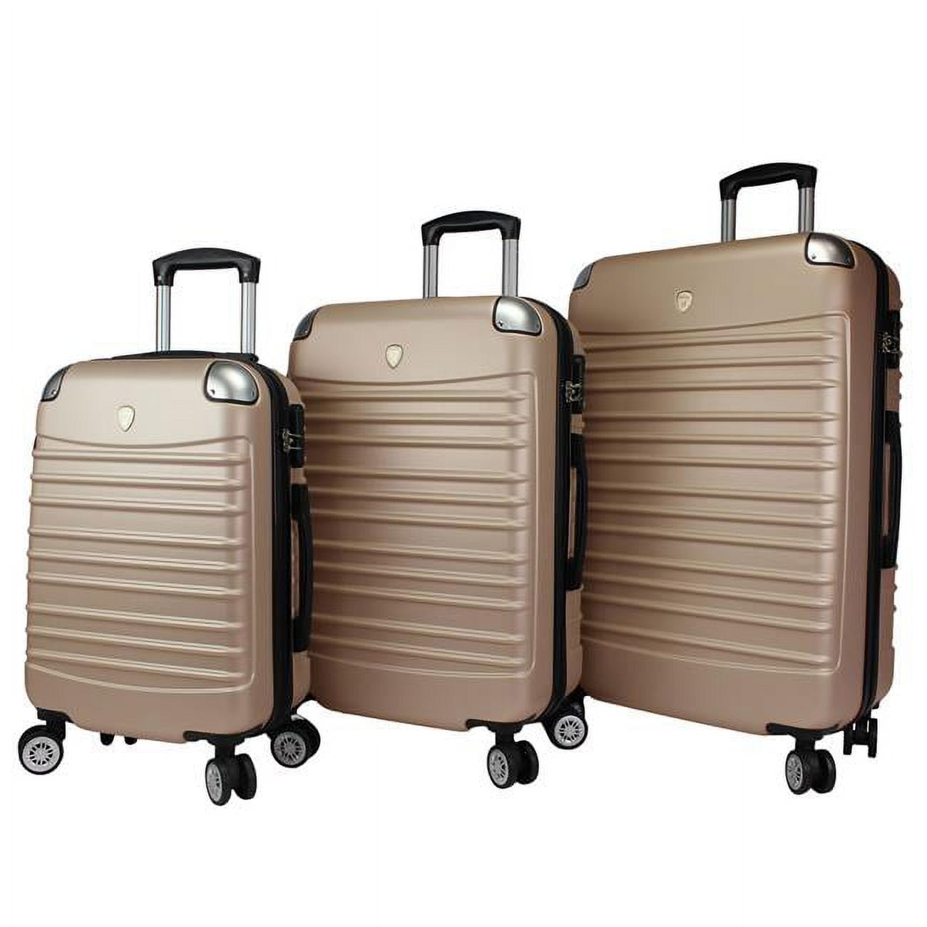 Dejuno Impact Hardside Spinner Luggage Set - Champagne, 3 Piece - Walmart.com