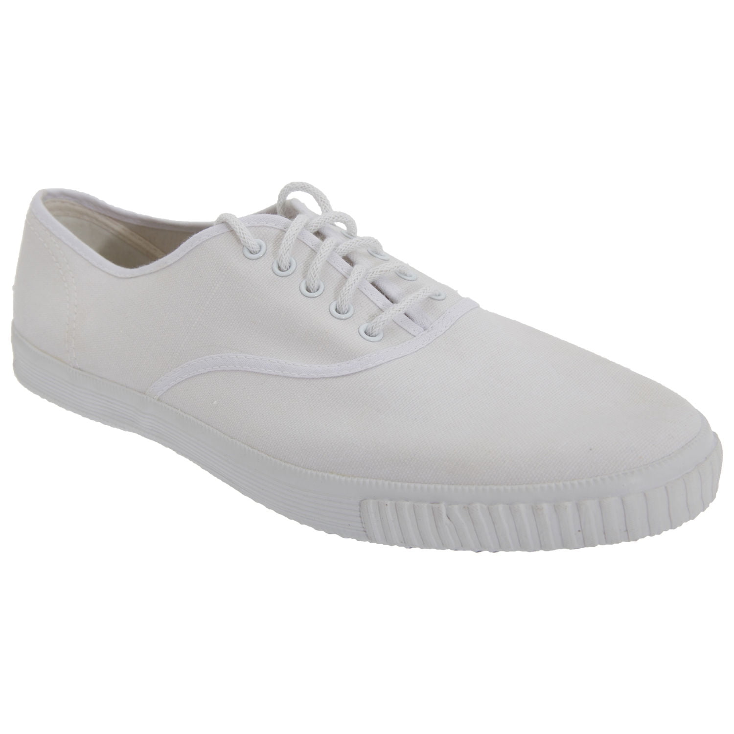 Dek Adults Lace Up White Canvas Gym Plimsolls - Walmart.com