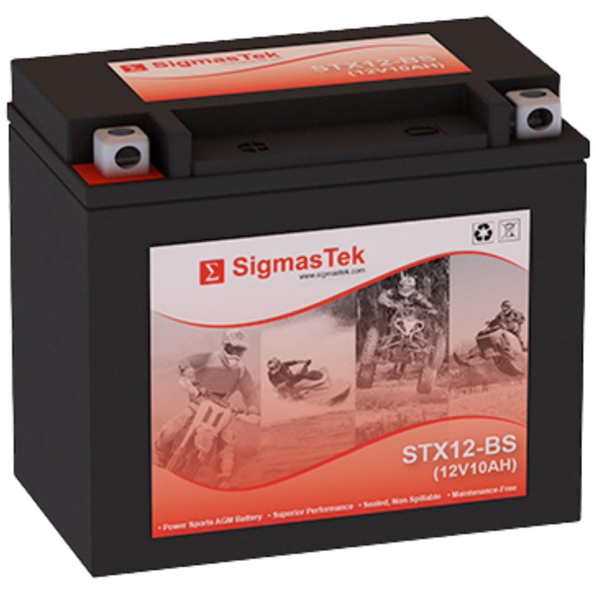 Deka ETX12 SLA Battery Replacement STX12-BS 12V 10AH 180 CCA Spillproof ...