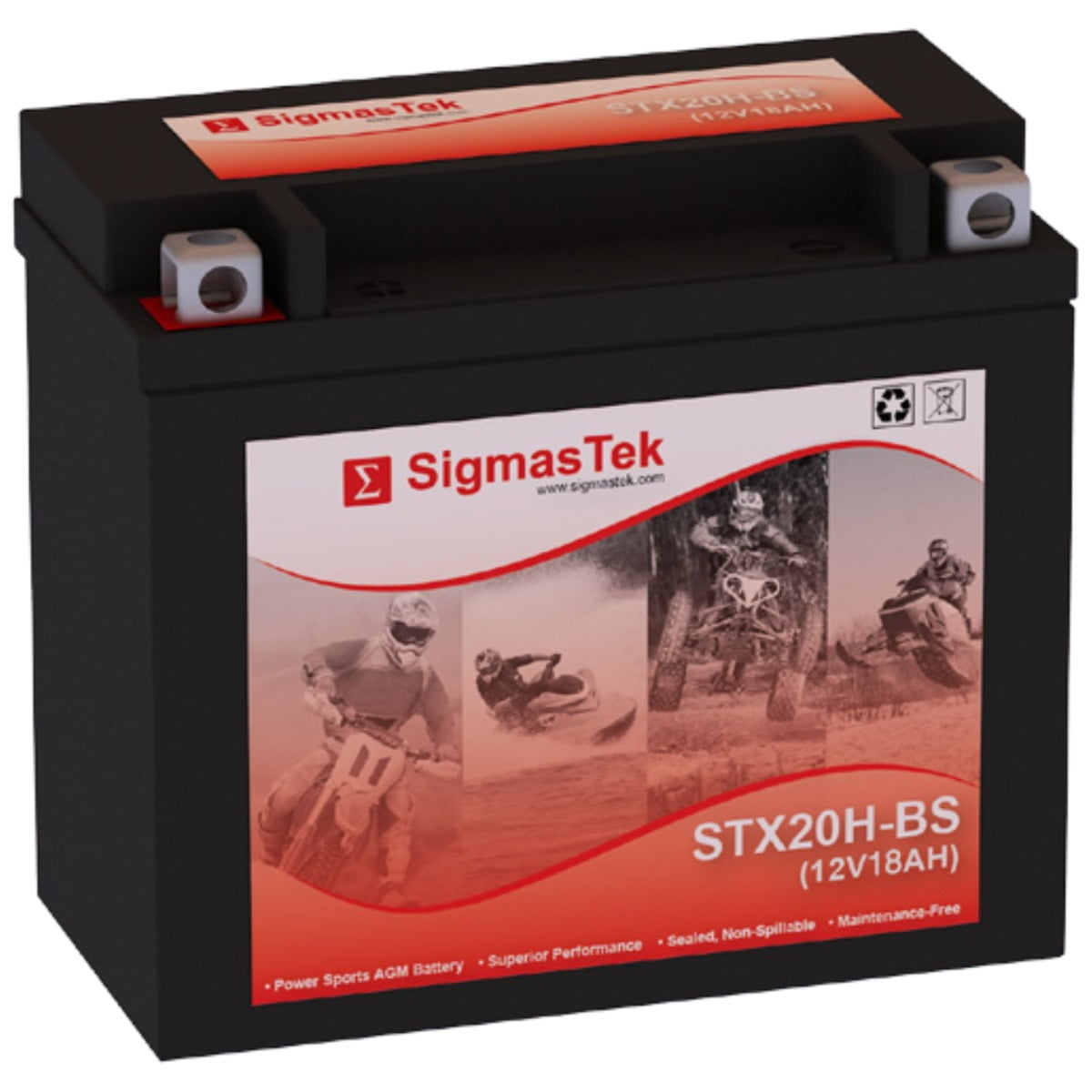 Deka ETX16 SLA Battery Replacement STX20H-BS 12V 18AH 310 CCA ...