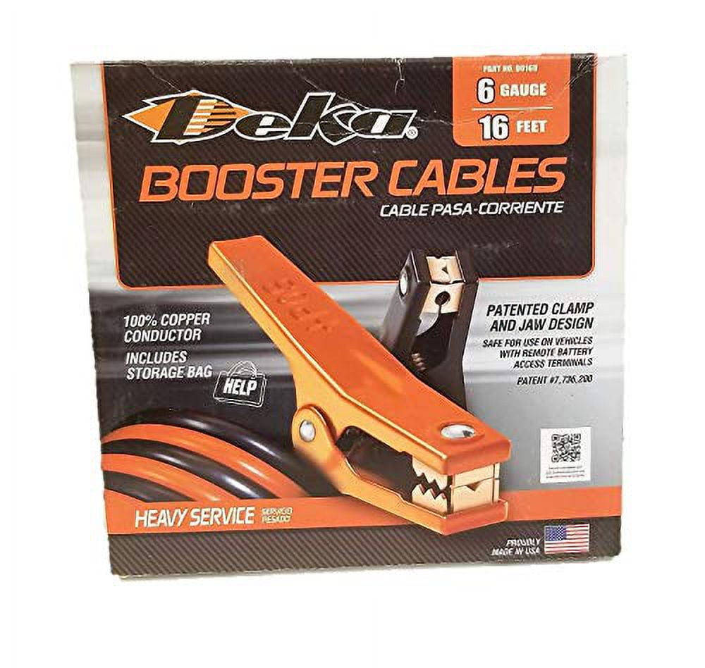 Deka Extra Heavy-Duty Booster Cables - 16' 6 Gauge (00169) - Walmart.com