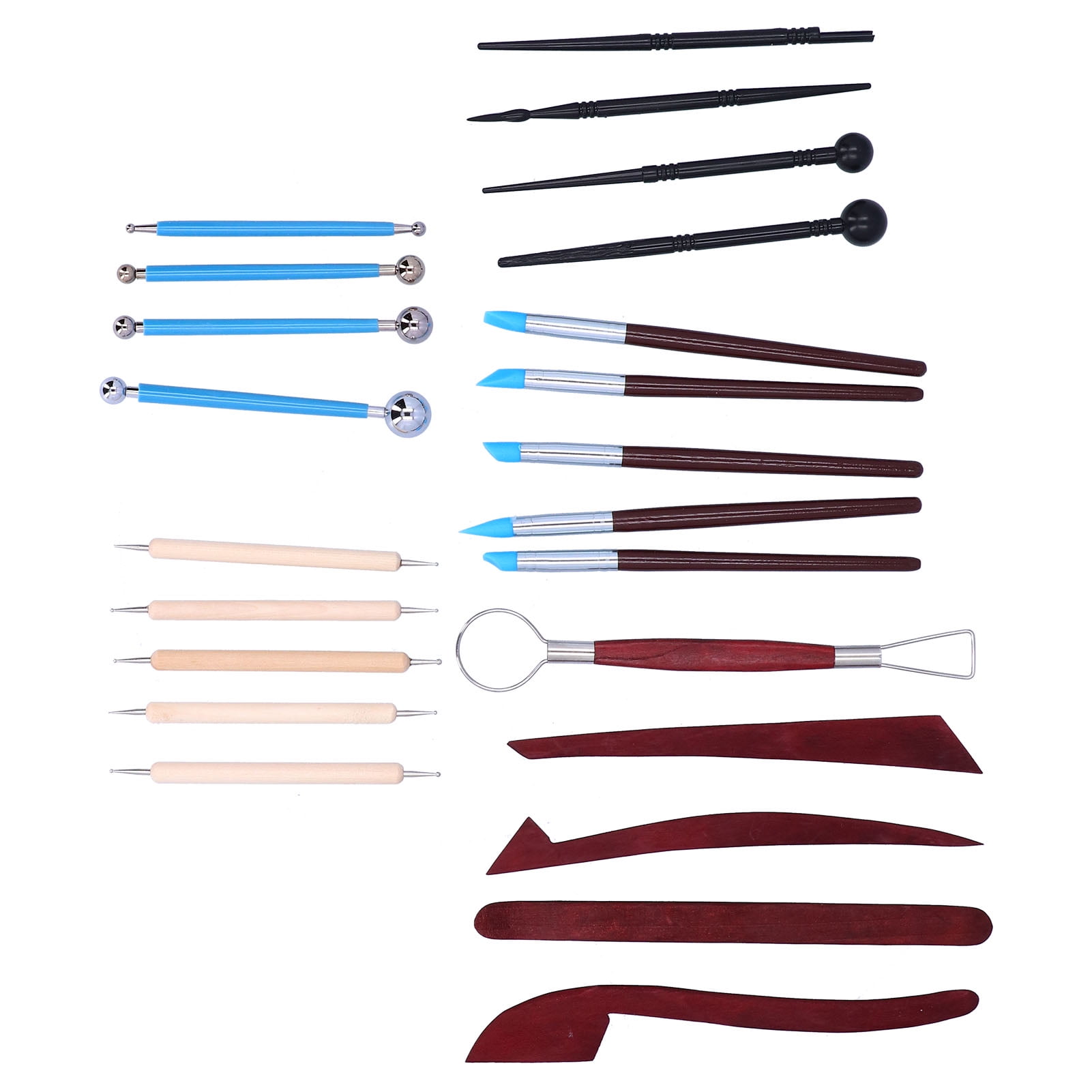 Dekaim 23pcs Clay Silicone Pottery Sculptures Tools Ball Stylus Dotting ...