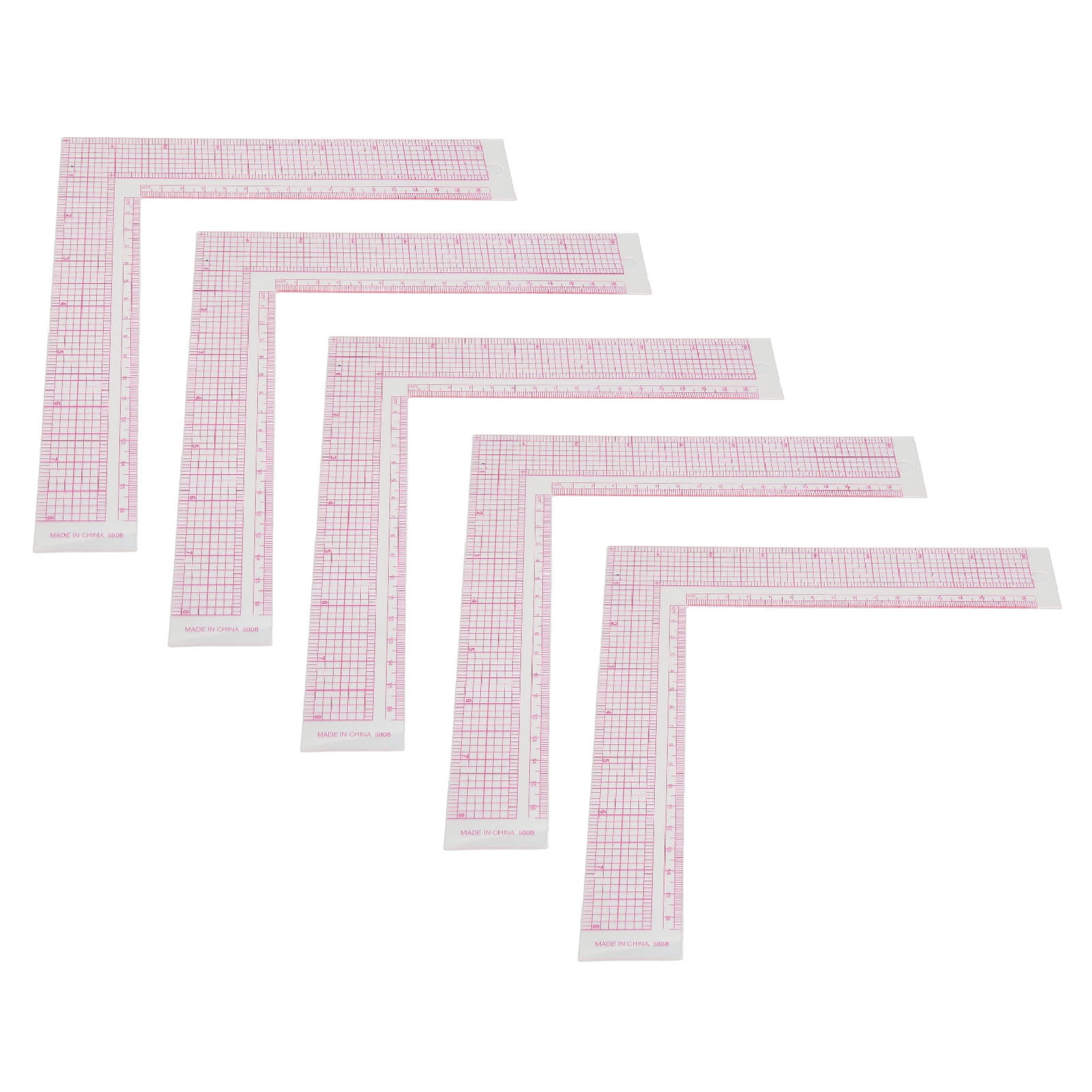 Dekaim 5pcs Sewing Ruler Professional High Accuracy Clear Scale Plastic ...