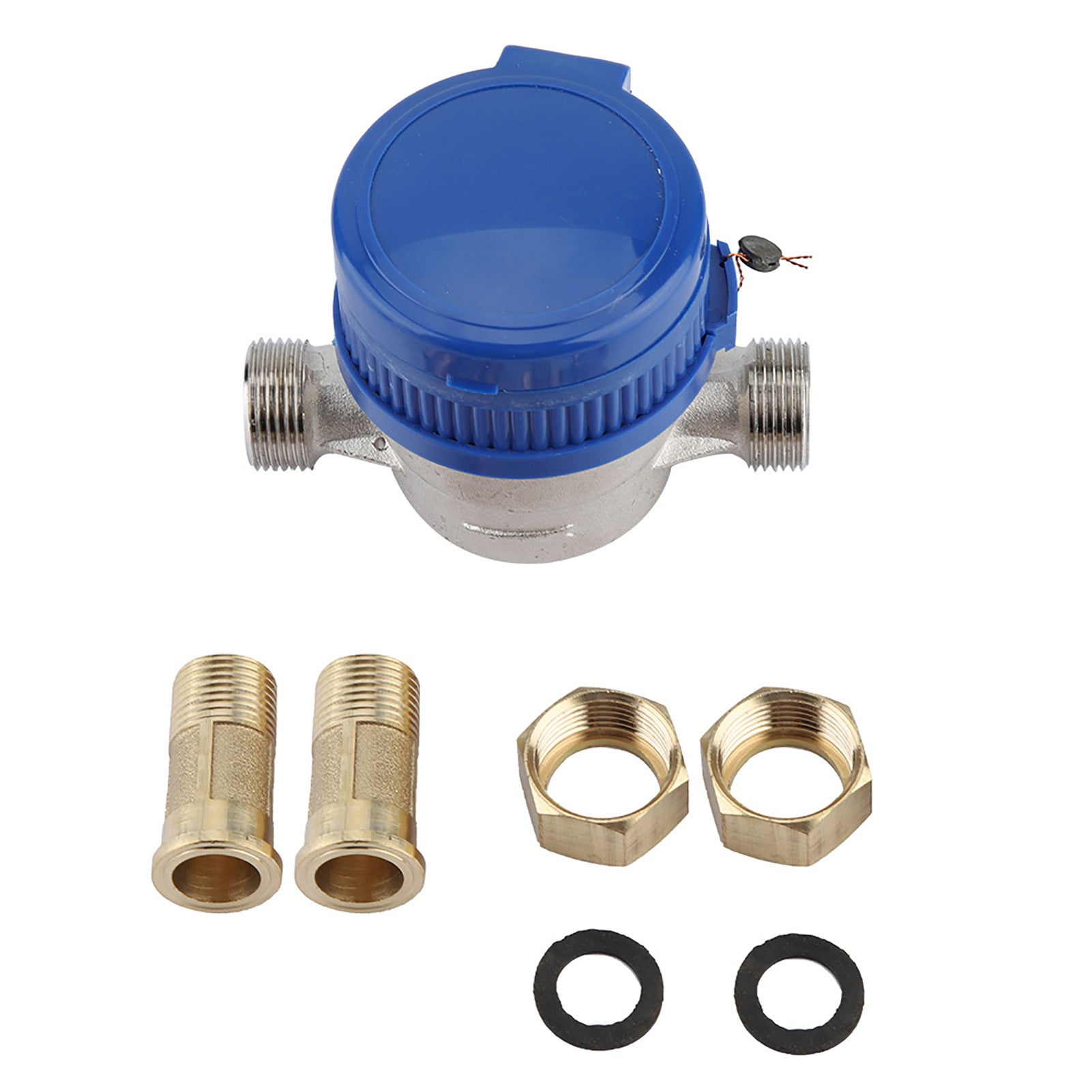Dekaim Water Meter,Copper 1.5m3/h 0-40℃ Mechanical Water Meter 15mm 1/2 ...