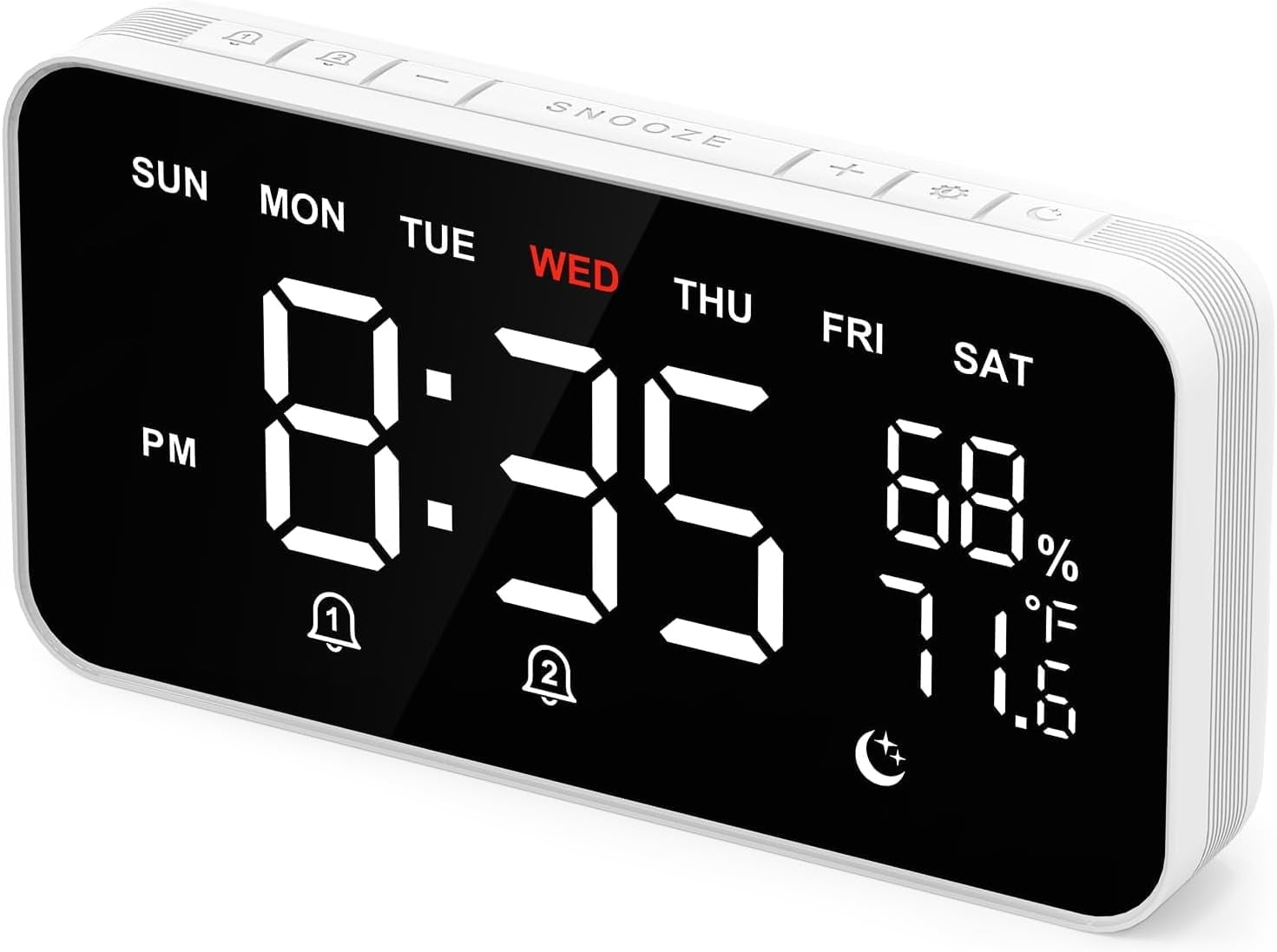 Digital Alarm Clocks for Bedrooms, Loud Alarm Clock for Heavy Sleepers ...