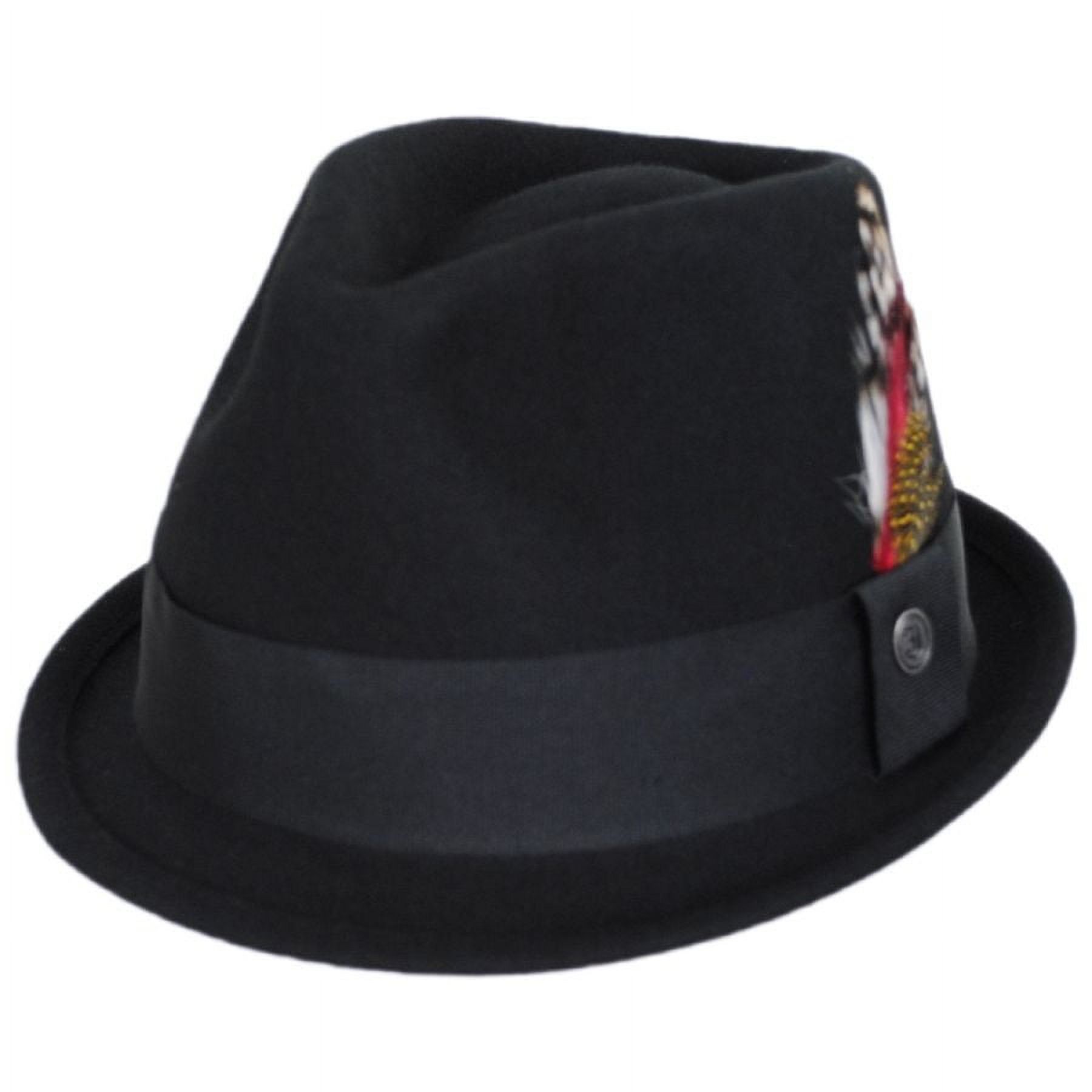 Dekker Crushable Wool Felt Trilby Fedora Hat - XXL - Black - Walmart.com