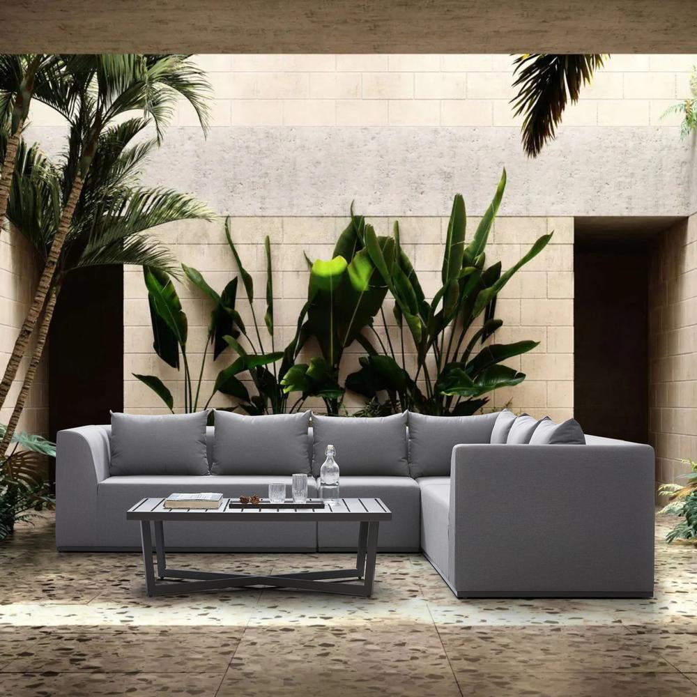 Deko Living Ficarazzi Patio Couch & Coffee Table Set for Outside Spaces - Walmart.com