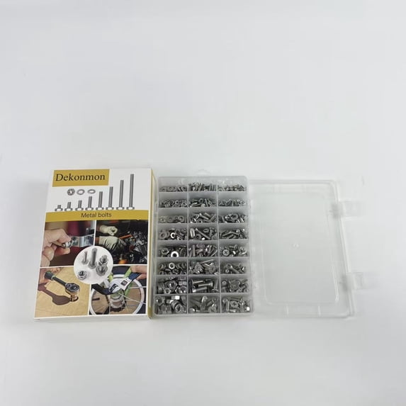 Dekonmon Metal bolts,Machine Screws Nuts and Bolts Assortment Kit, # 6 ...