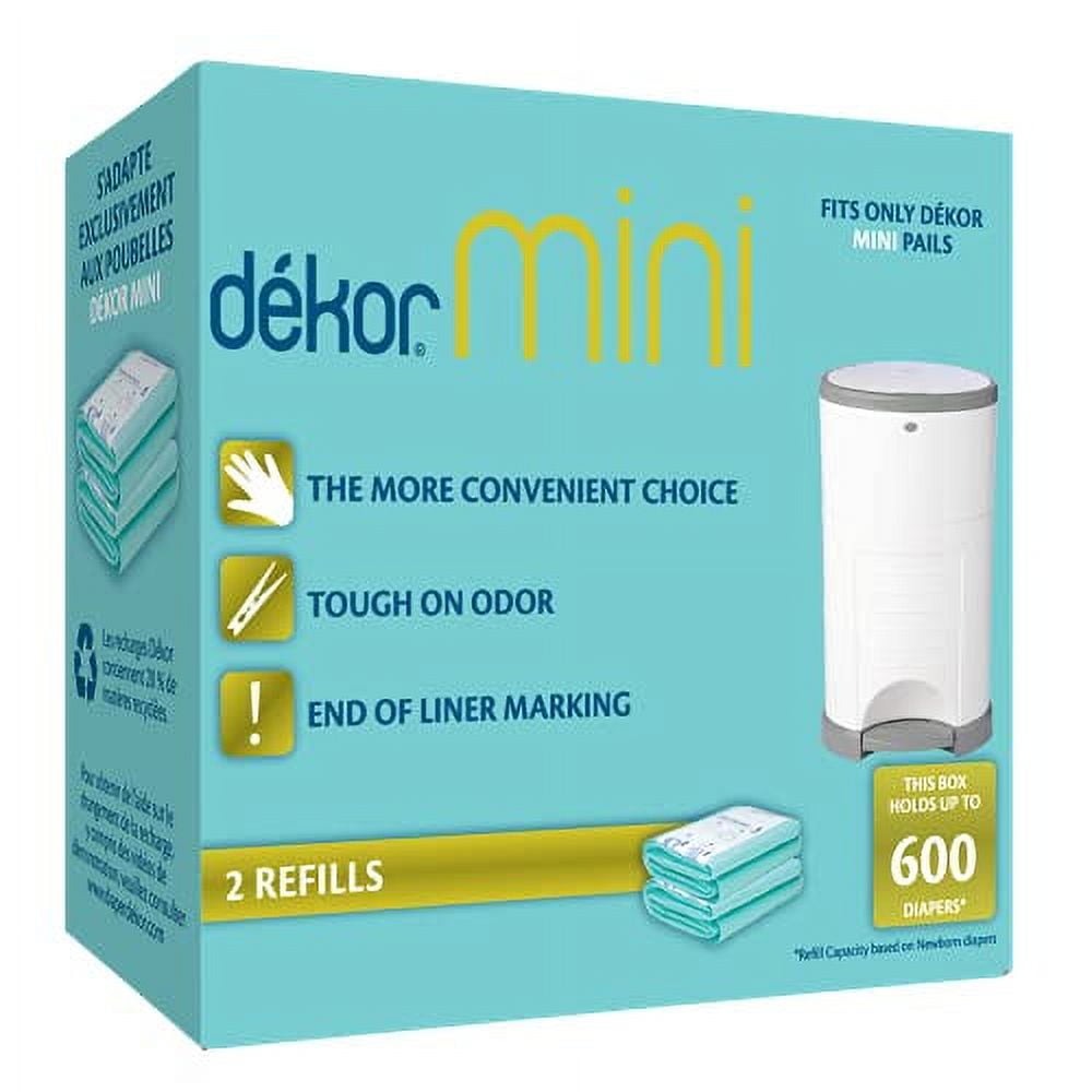 Dekor Mini Diaper Pail Refills | 2 Count | Most Economical Refill ...