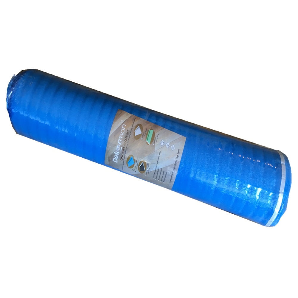 Dekorman 2mm Thickness 2-N-1 Moisture Barrier Blue Foam Underlayment ...